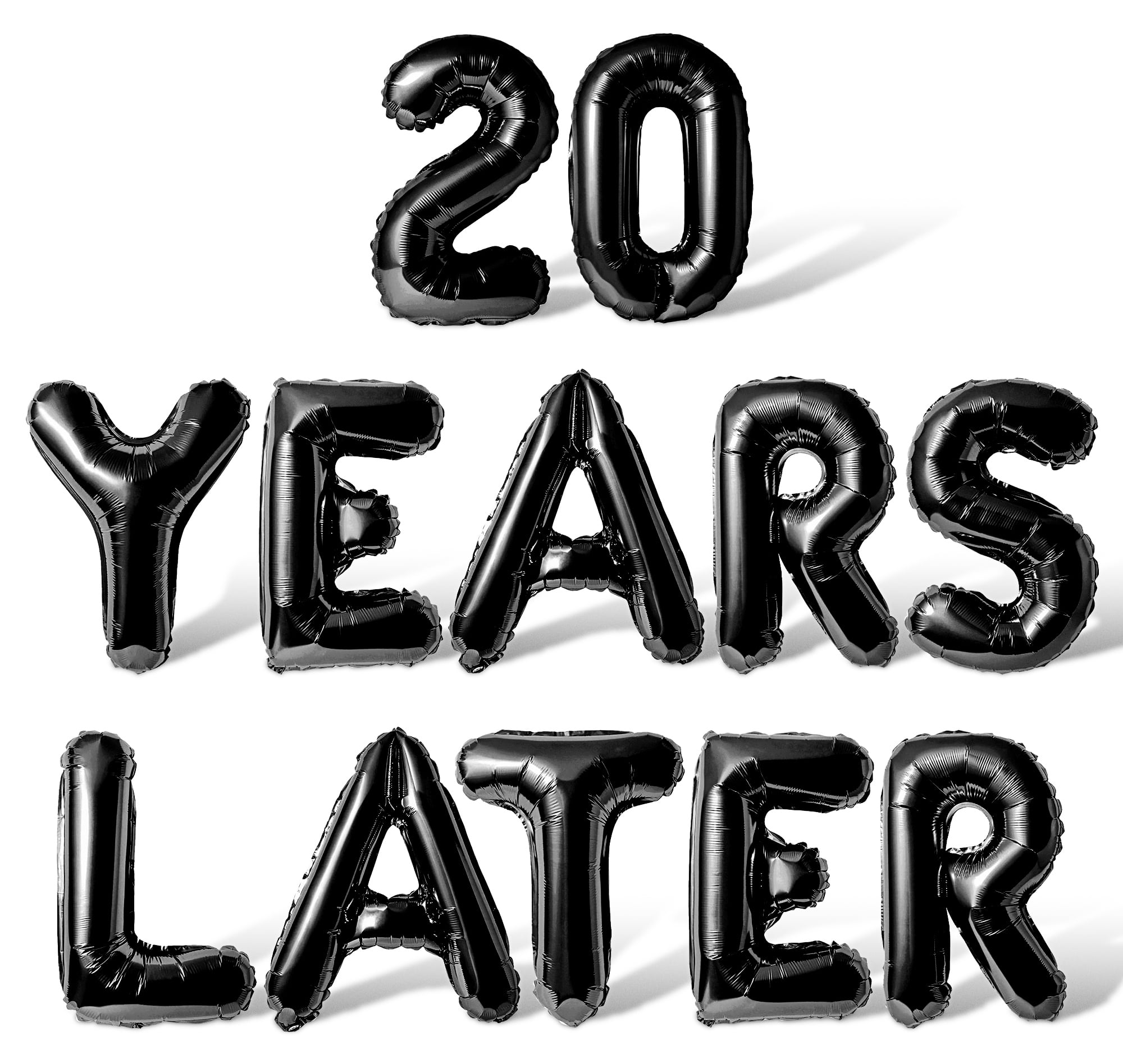 Letter Balloons - 20 YEARS LATER 16" Inch Alphabet Letters Foil Mylar ...