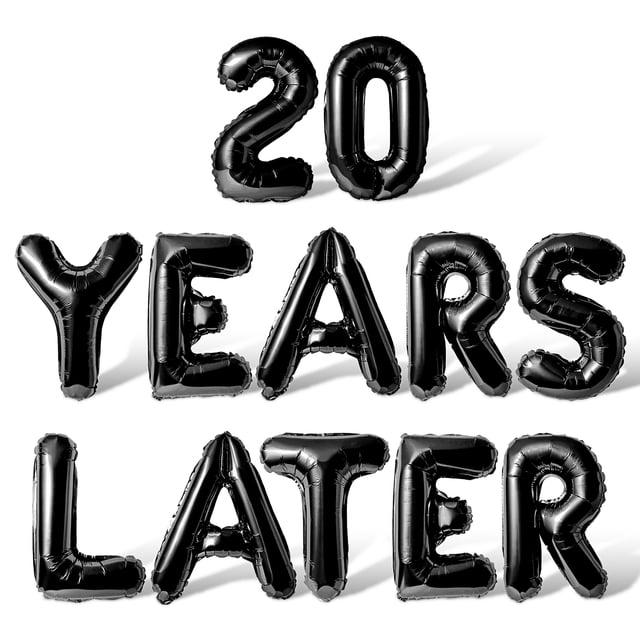 Letter Balloons - 20 YEARS LATER 16" Inch Alphabet Letters Foil Mylar ...