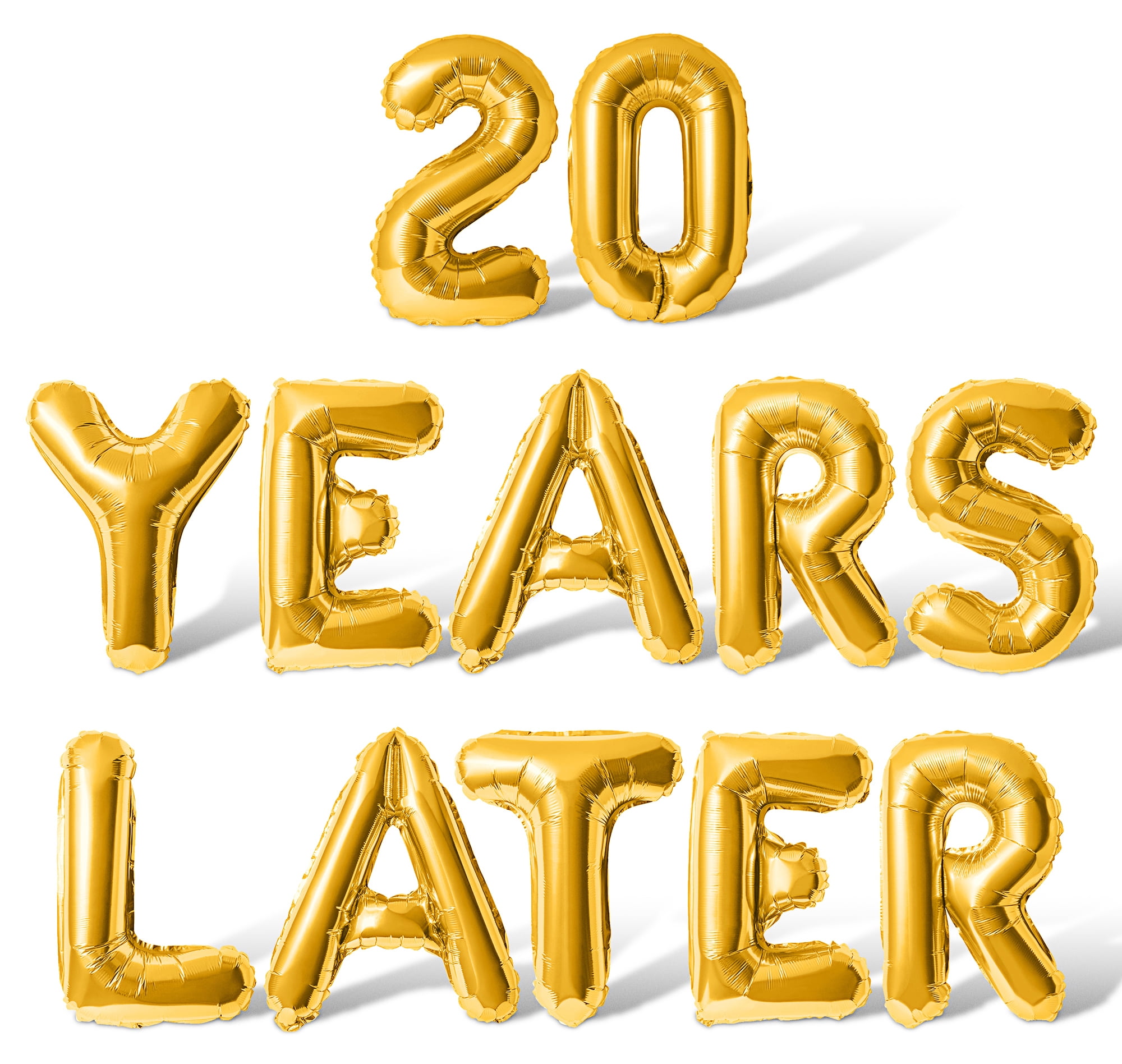 Letter Balloons - 20 YEARS LATER 16" Inch Alphabet Letters Foil Mylar ...
