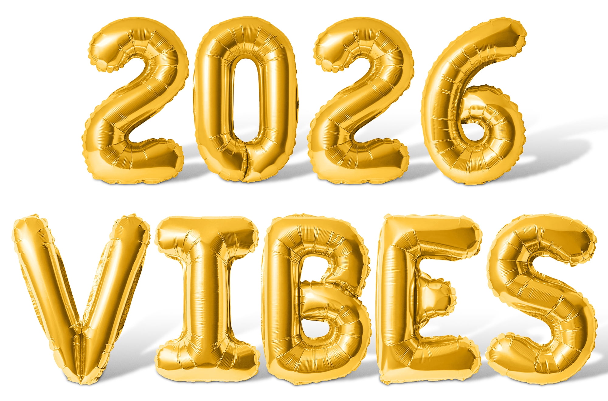 Letter Balloons - 2026 VIBES 16" Inch Alphabet Letters Foil Mylar ...