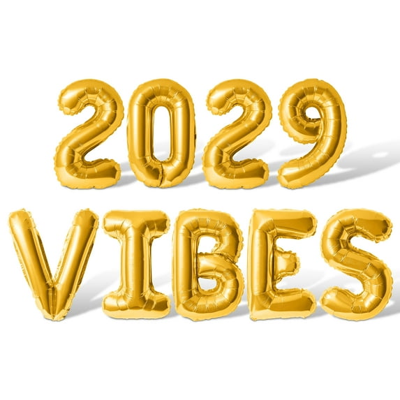 Letter Balloons - 2029 VIBES 16" Inch Alphabet Letters Foil Mylar ...