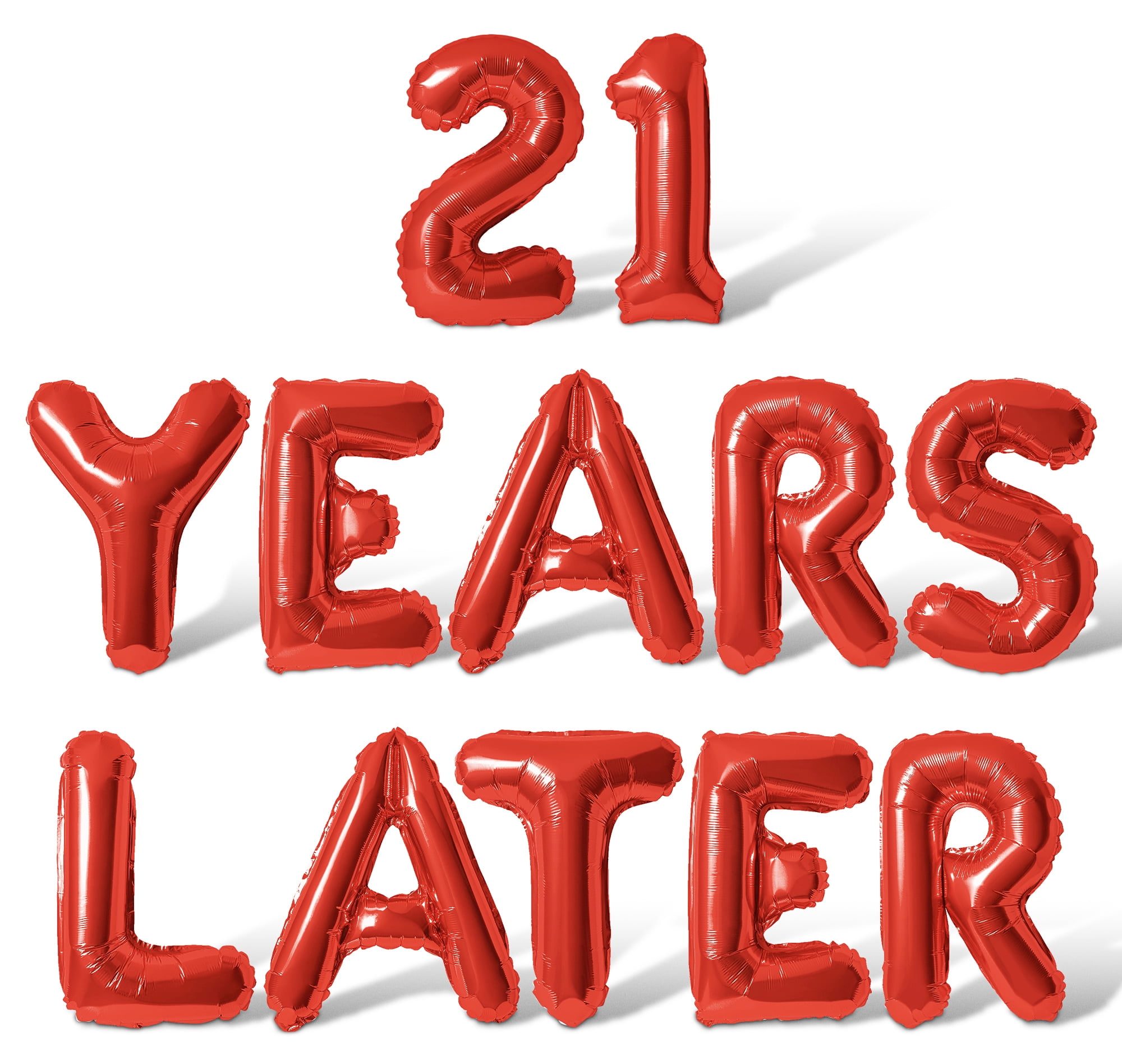 Letter Balloons - 21 YEARS LATER 16" Inch Alphabet Letters Foil Mylar ...
