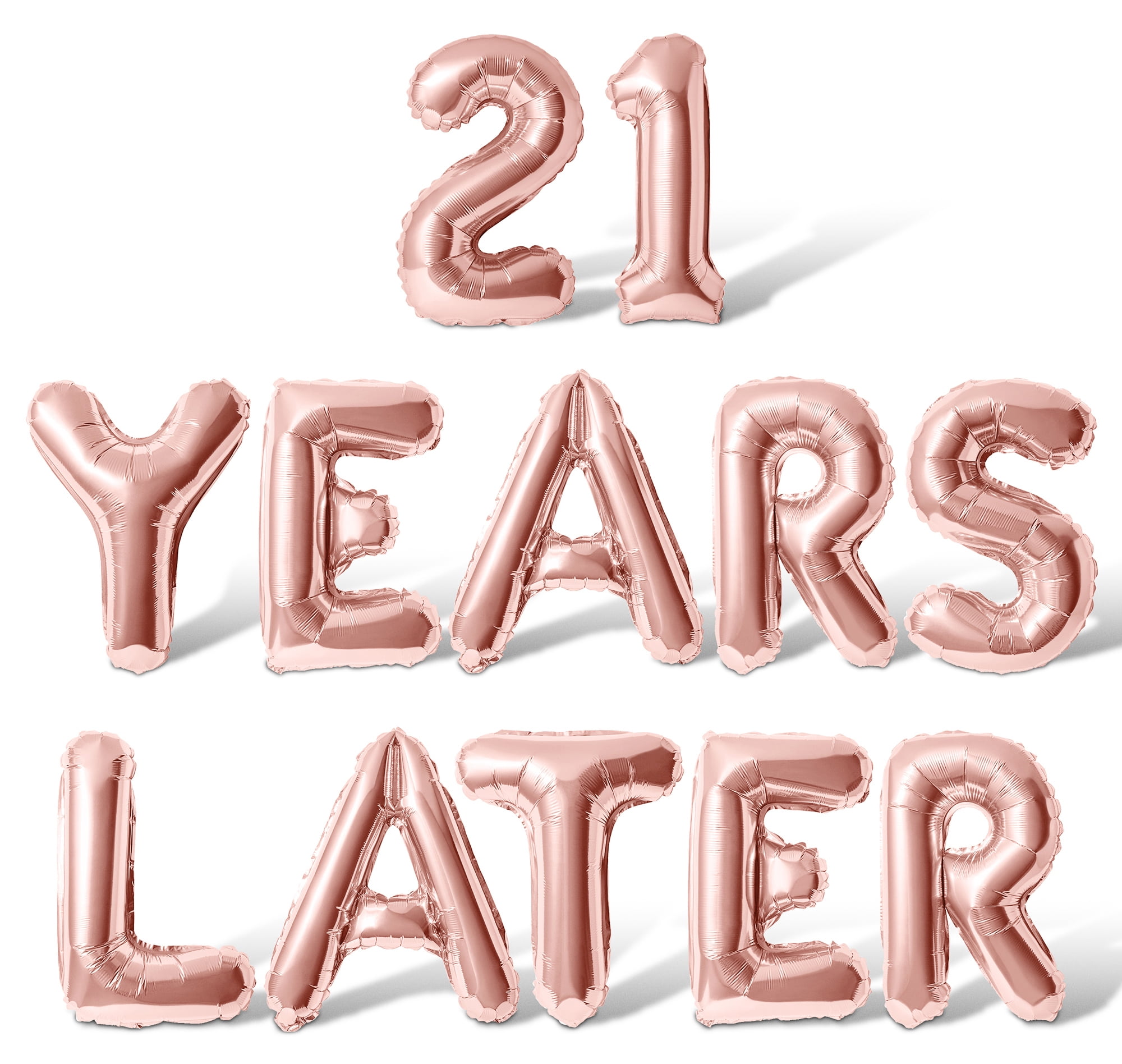 Letter Balloons - 21 YEARS LATER 16" Inch Alphabet Letters Foil Mylar ...