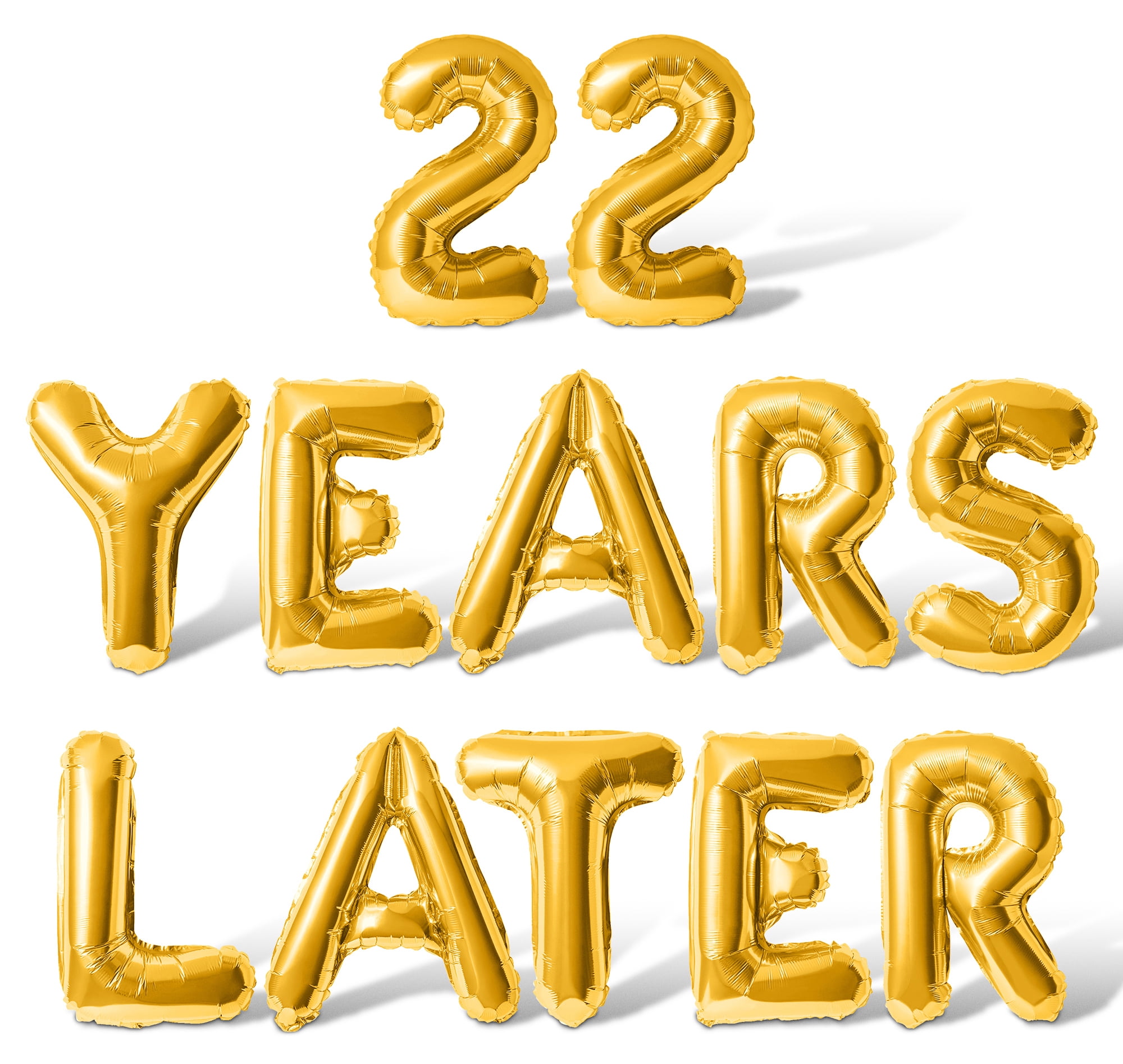 Letter Balloons - 22 YEARS LATER 16" Inch Alphabet Letters Foil Mylar ...