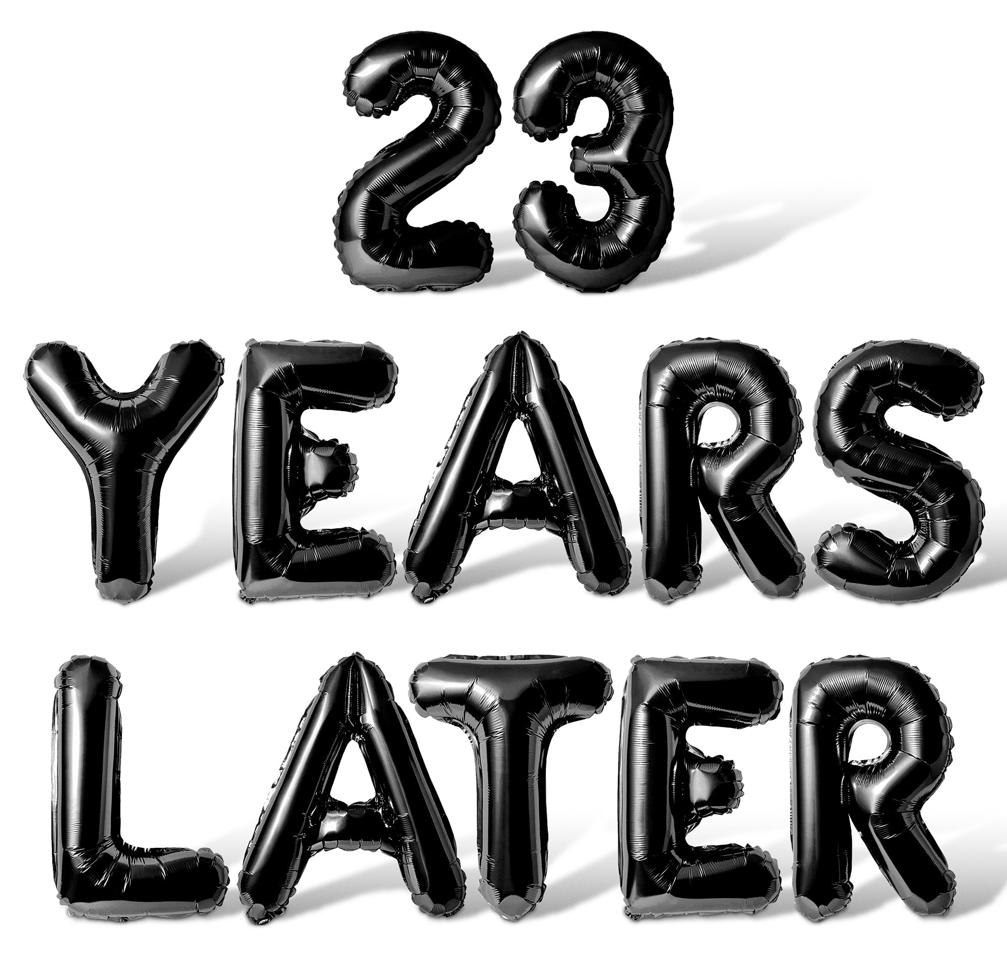 Letter Balloons - 23 YEARS LATER 16" Inch Alphabet Letters Foil Mylar ...