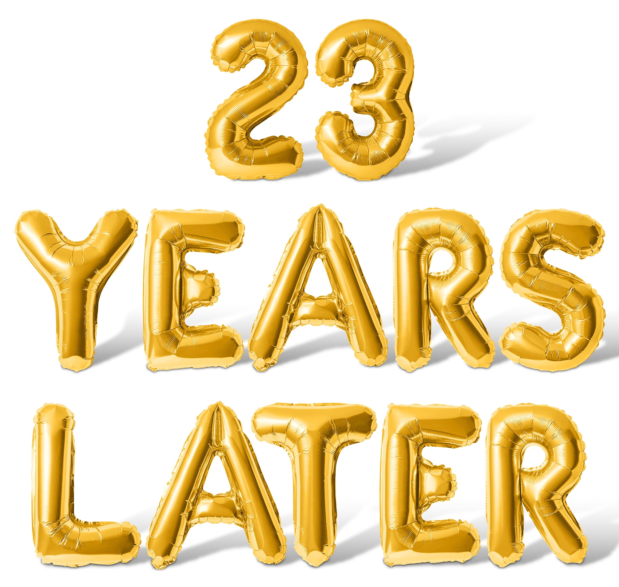Letter Balloons - 23 YEARS LATER 16" Inch Alphabet Letters Foil Mylar ...