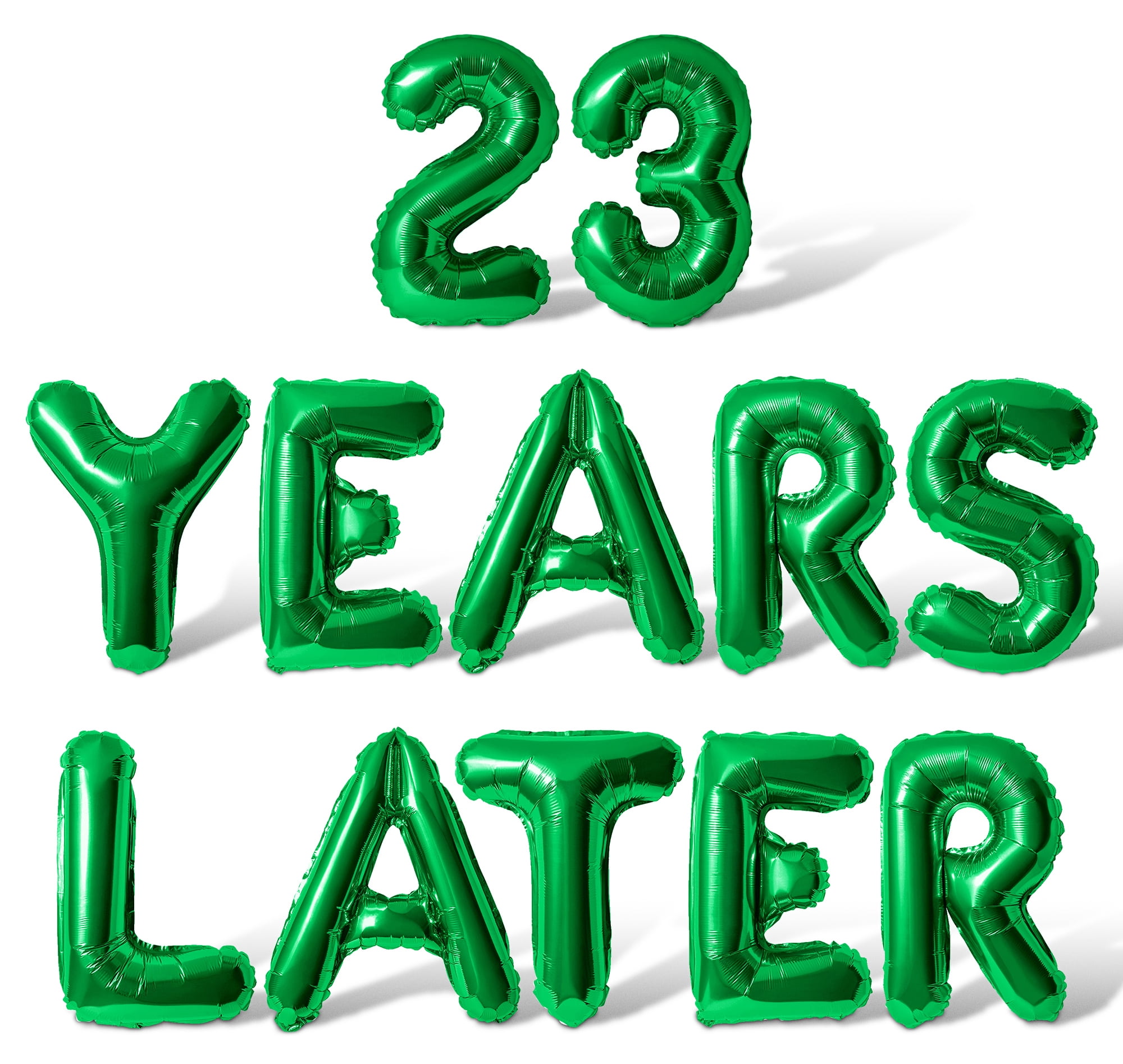 Letter Balloons - 23 YEARS LATER 16" Inch Alphabet Letters Foil Mylar ...