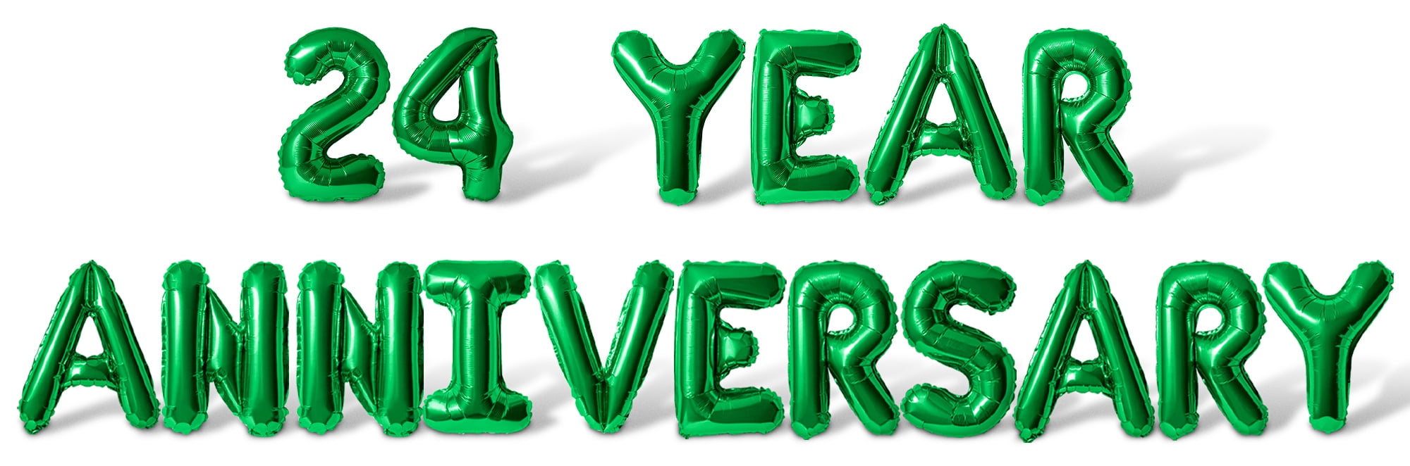Letter Balloons - 24 YEAR ANNIVERSARY 16" Inch Alphabet Letters Foil ...
