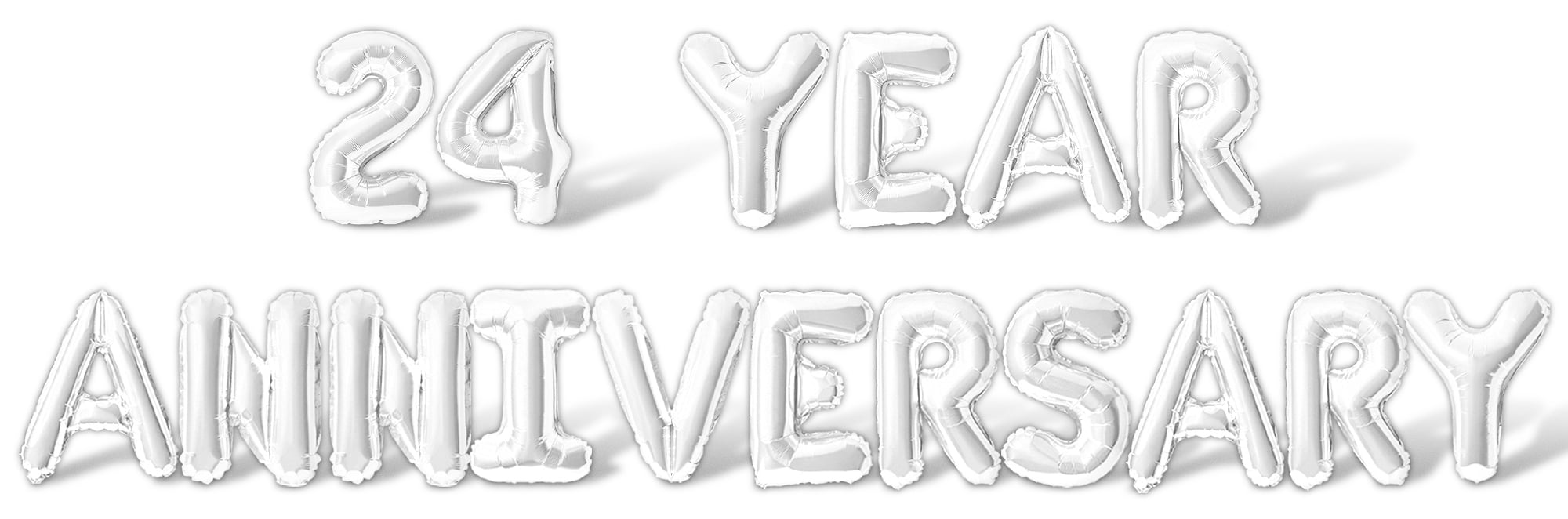 Letter Balloons - 24 YEAR ANNIVERSARY 16" Inch Alphabet Letters Foil ...