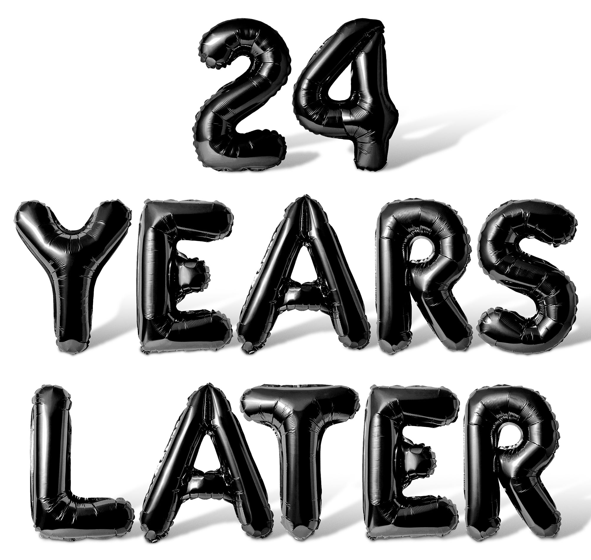 Letter Balloons - 24 YEARS LATER 16" Inch Alphabet Letters Foil Mylar ...