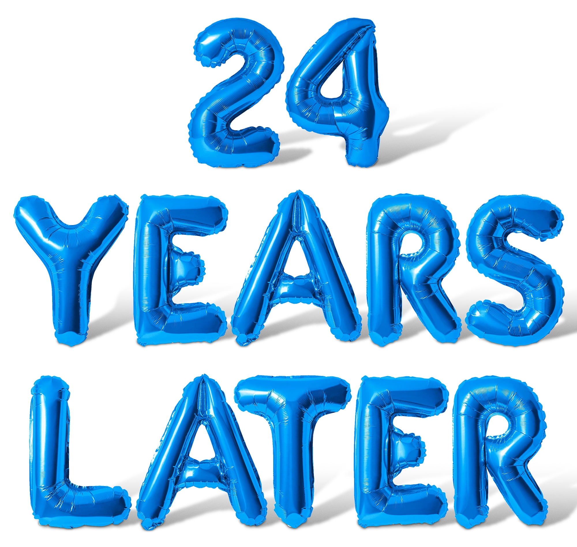 Letter Balloons - 24 YEARS LATER 16" Inch Alphabet Letters Foil Mylar ...