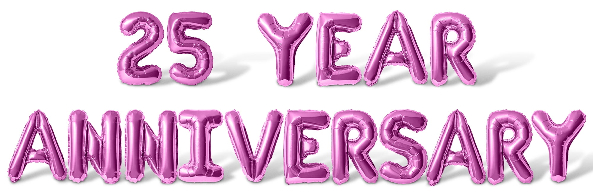 Letter Balloons - 25 YEAR ANNIVERSARY 16" Inch Alphabet Letters Foil ...
