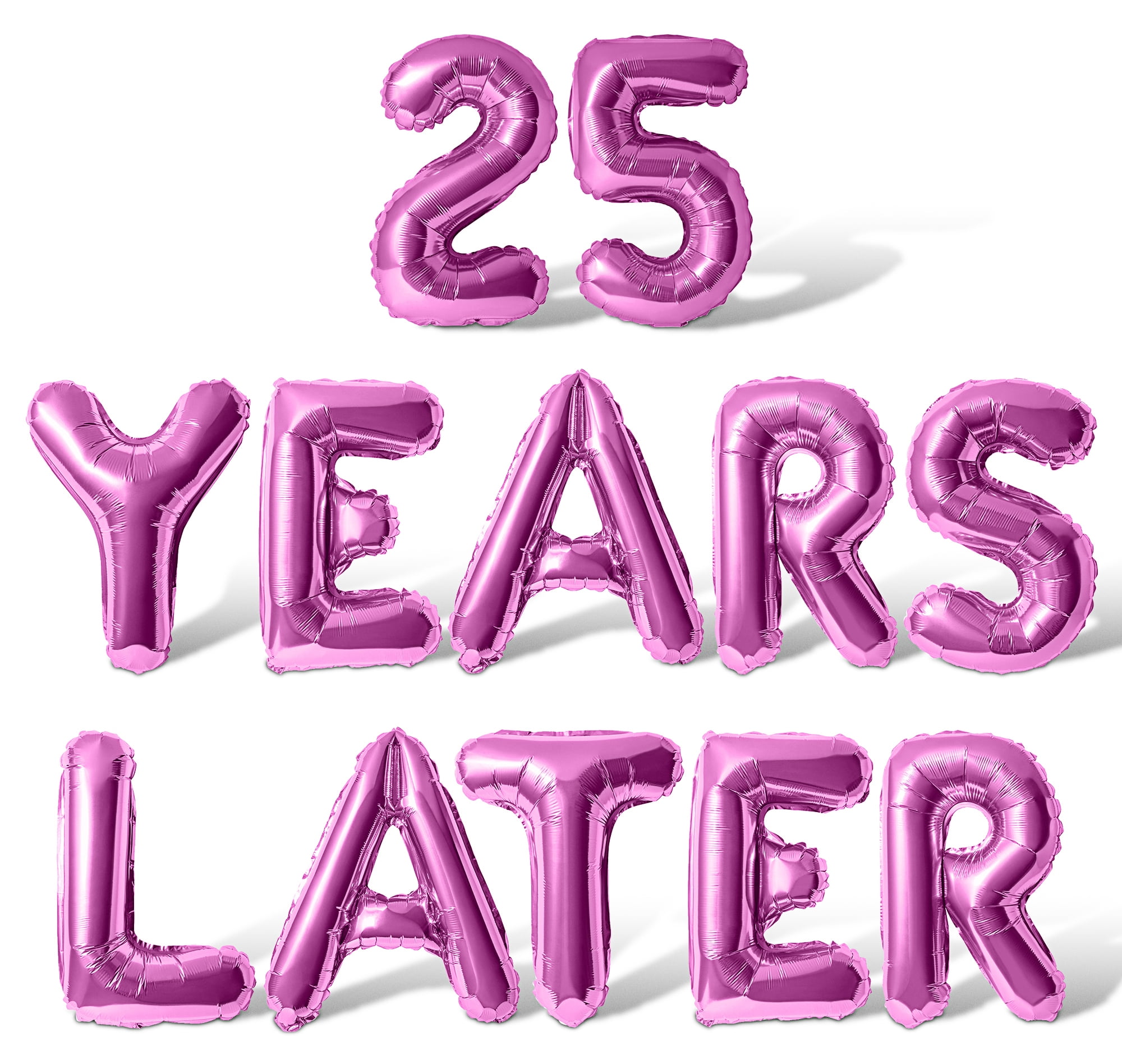 Letter Balloons - 25 YEARS LATER 16" Inch Alphabet Letters Foil Mylar ...