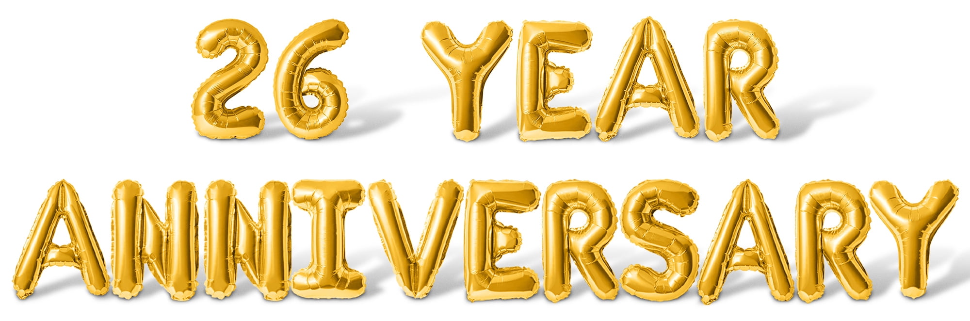 Letter Balloons - 26 YEAR ANNIVERSARY 16" Inch Alphabet Letters Foil ...