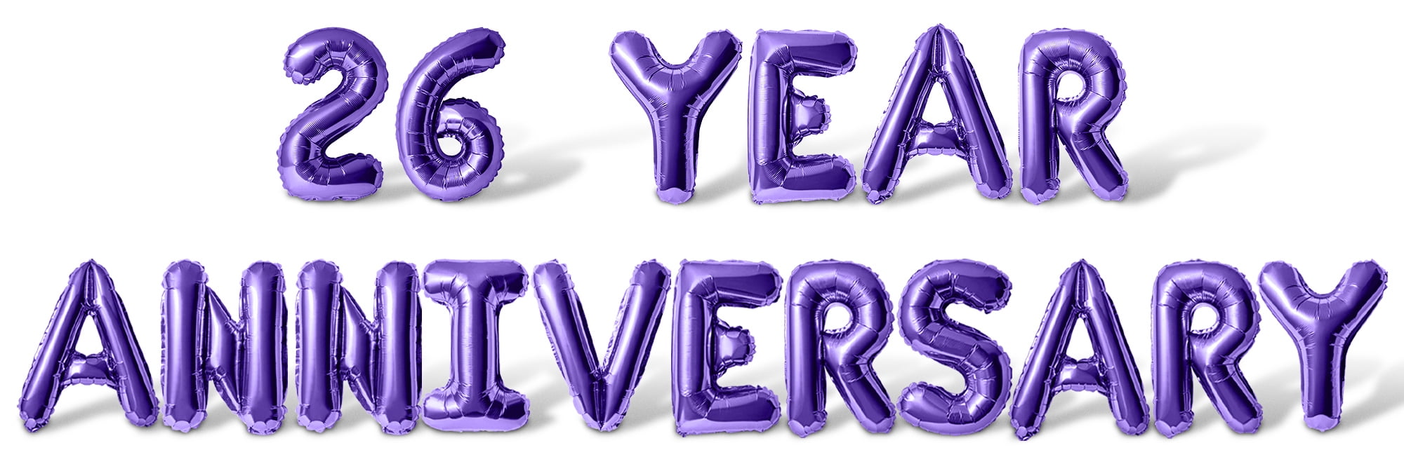 Letter Balloons - 26 YEAR ANNIVERSARY 16" Inch Alphabet Letters Foil ...