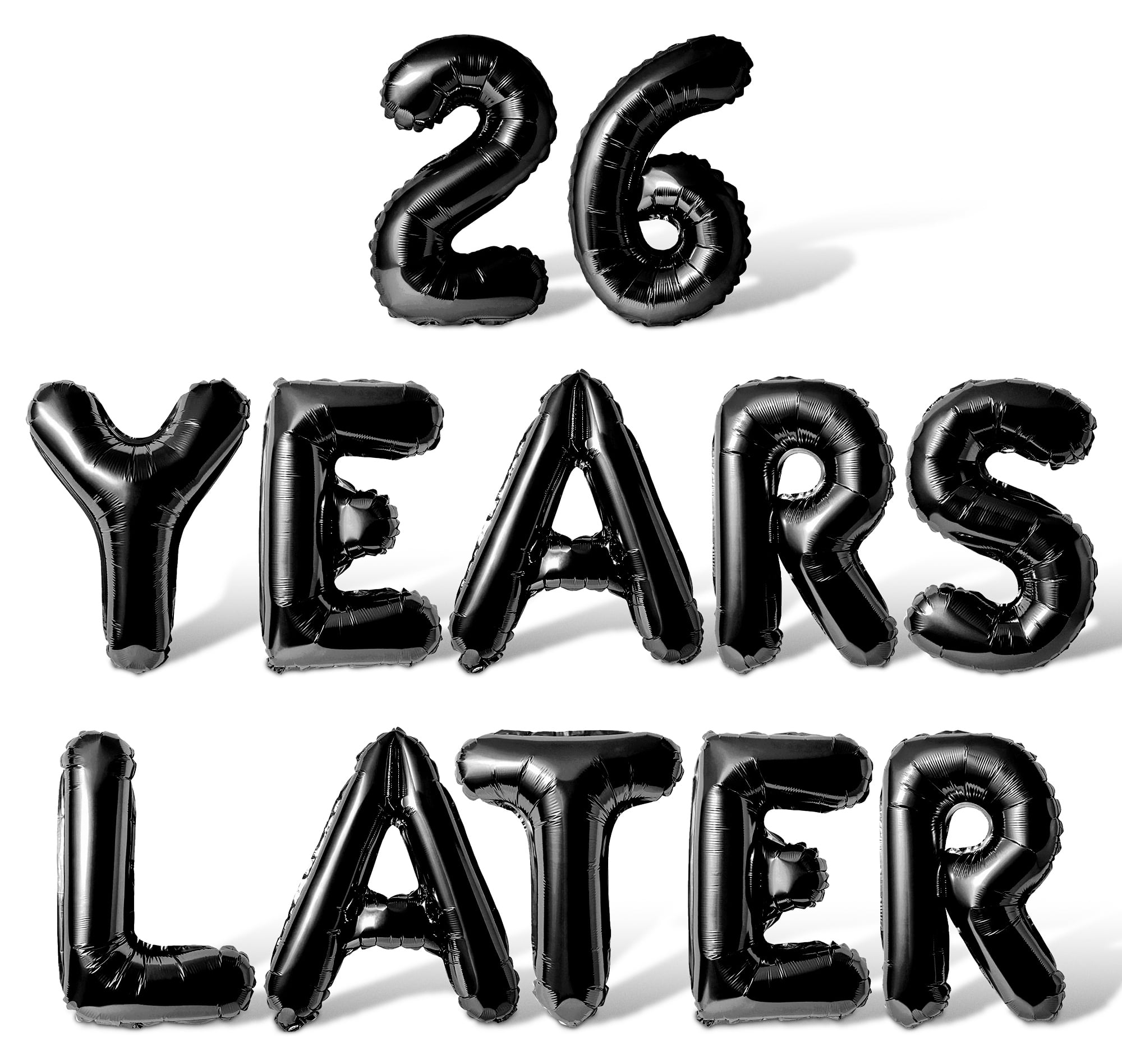 Letter Balloons - 26 YEARS LATER 16" Inch Alphabet Letters Foil Mylar ...