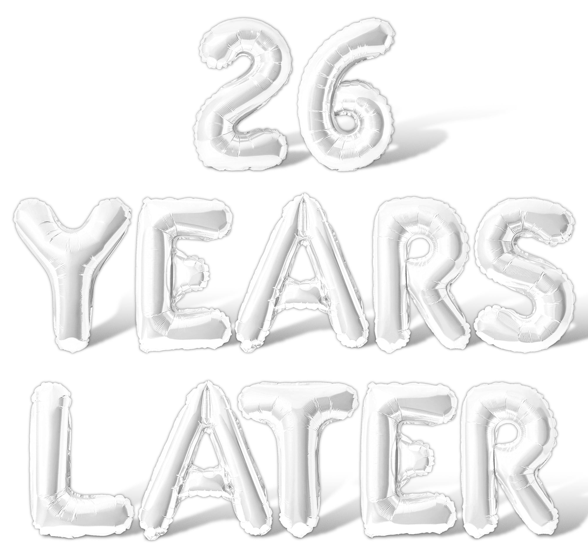 Letter Balloons - 26 YEARS LATER 16" Inch Alphabet Letters Foil Mylar ...