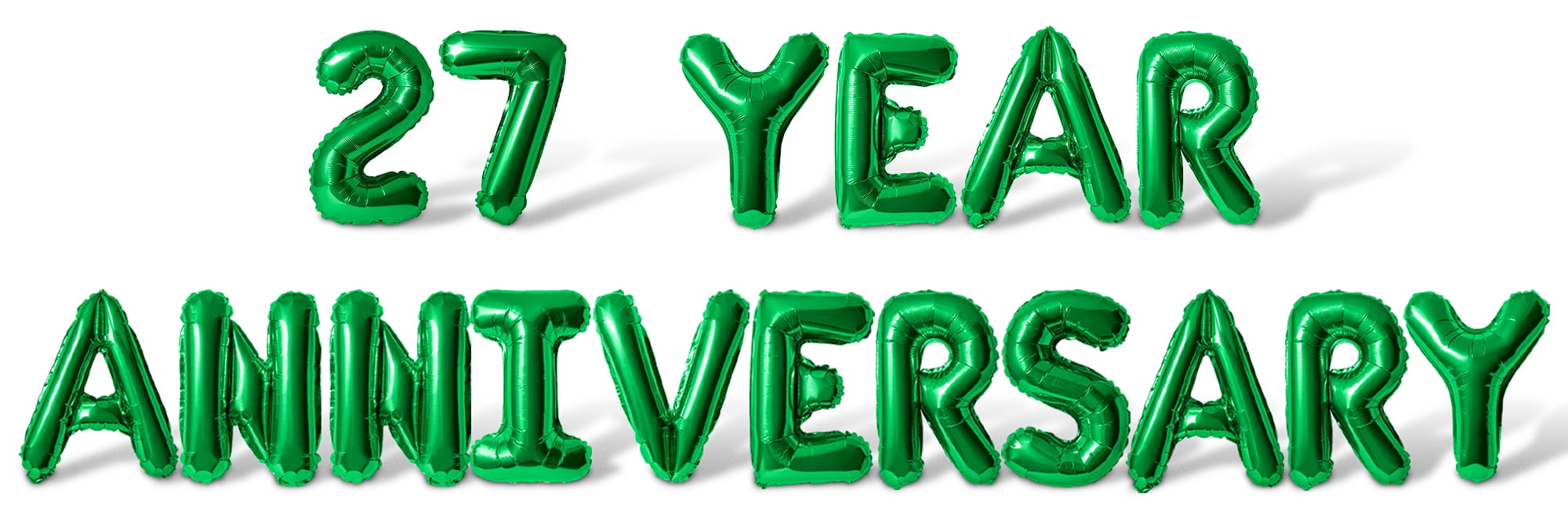 Letter Balloons - 27 YEAR ANNIVERSARY 16" Inch Alphabet Letters Foil ...