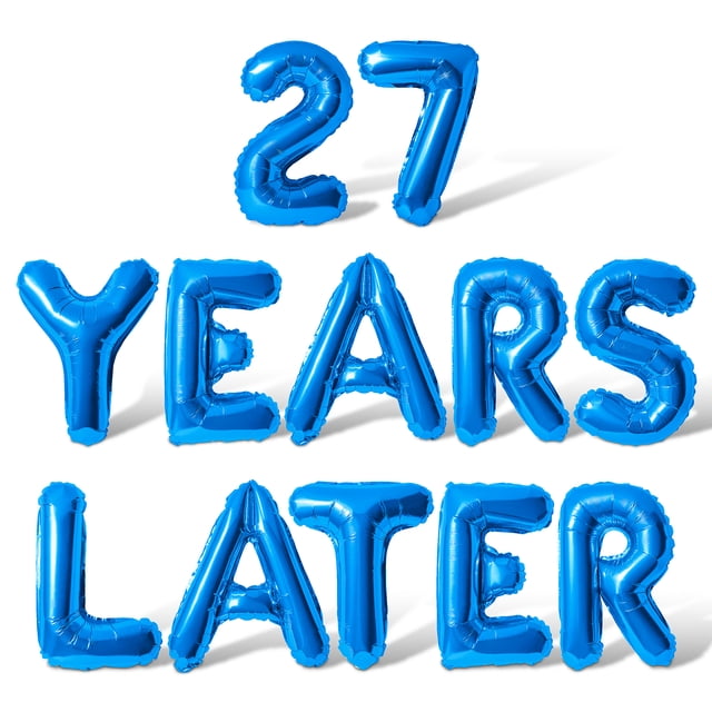 Letter Balloons - 27 YEARS LATER 16" Inch Alphabet Letters Foil Mylar ...
