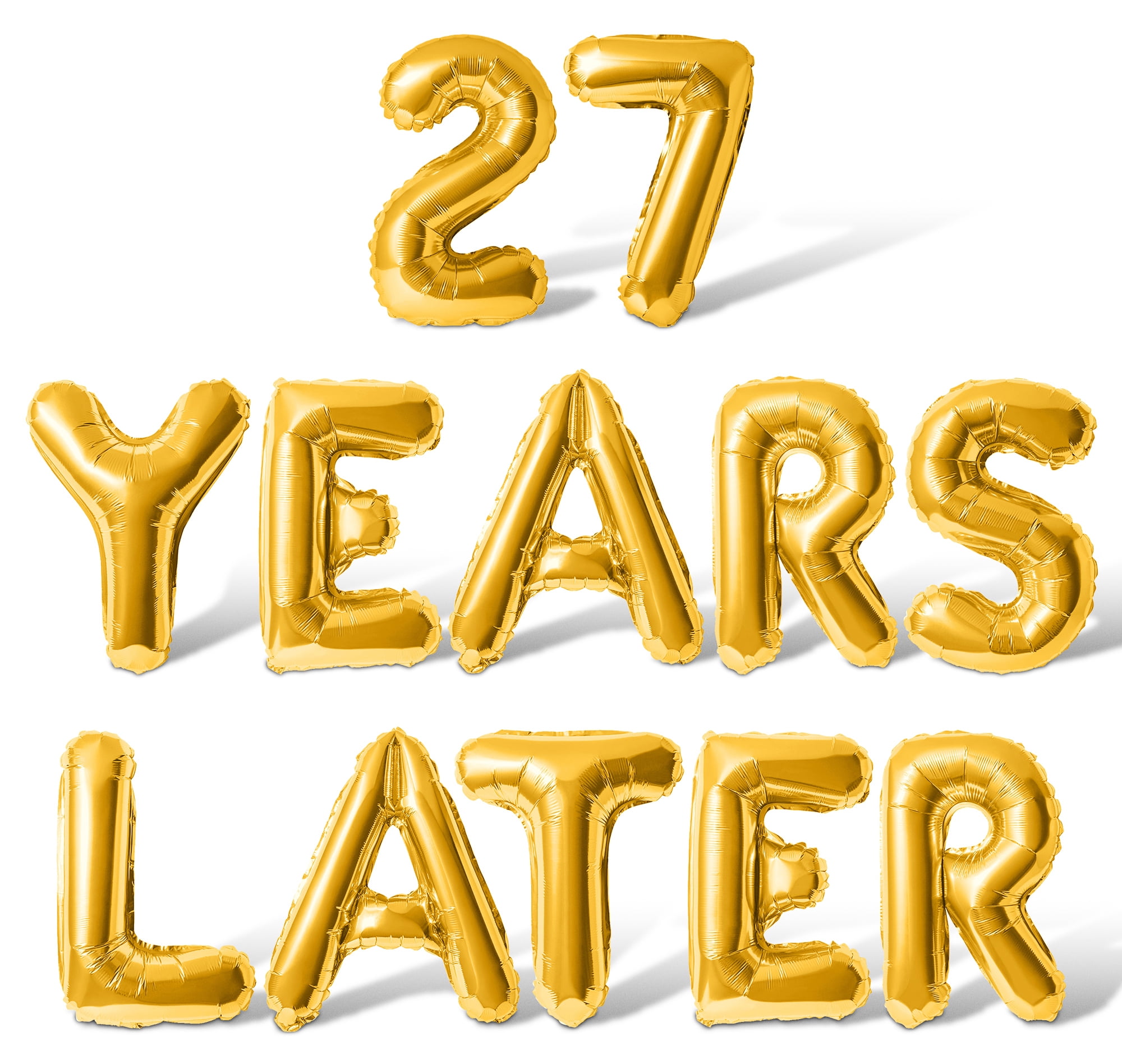 Letter Balloons - 27 YEARS LATER 16" Inch Alphabet Letters Foil Mylar ...