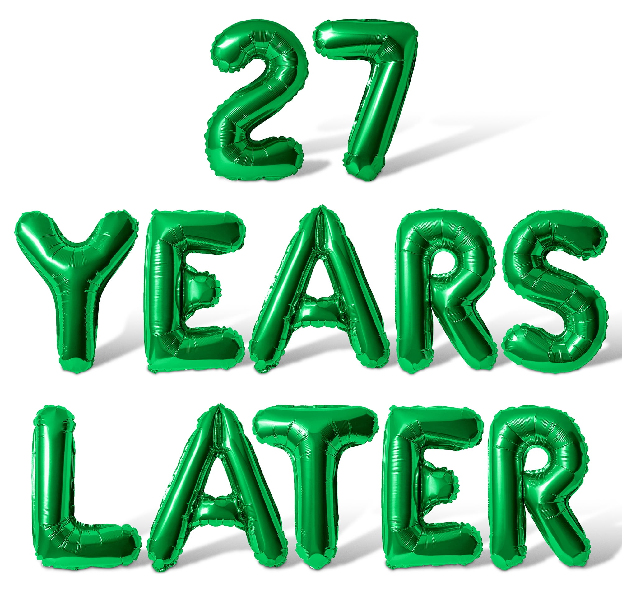 Letter Balloons - 27 YEARS LATER 16" Inch Alphabet Letters Foil Mylar ...