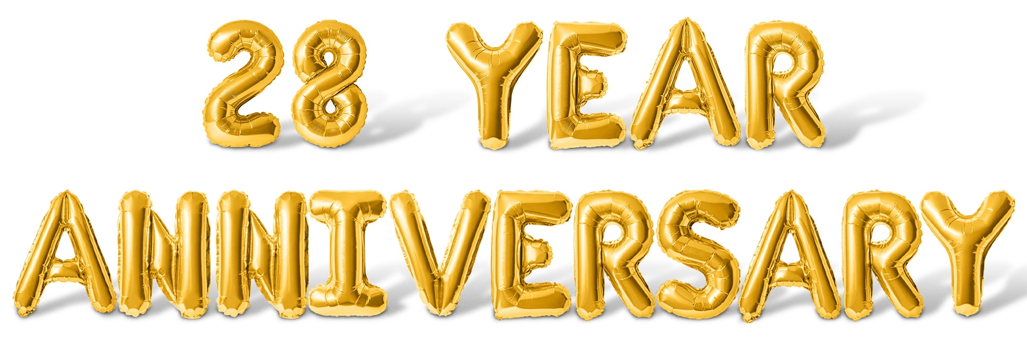 Letter Balloons - 28 YEAR ANNIVERSARY 16" Inch Alphabet Letters Foil ...
