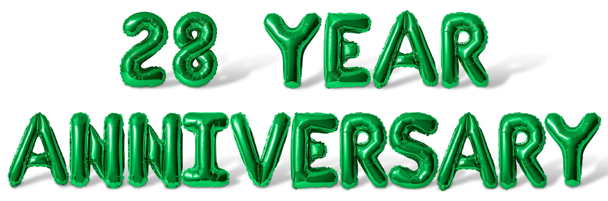 Letter Balloons - 28 YEAR ANNIVERSARY 16" Inch Alphabet Letters Foil ...