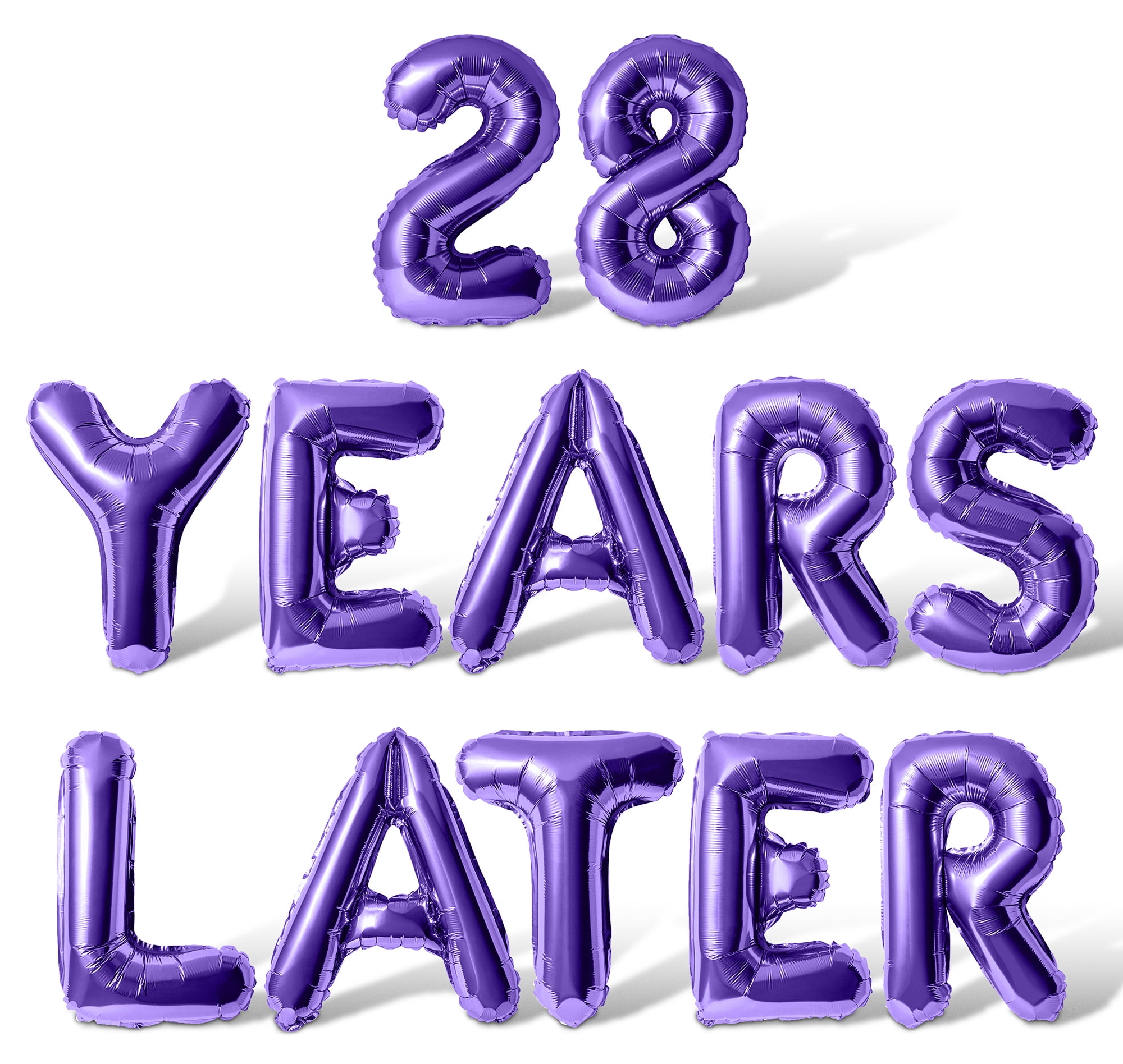 Letter Balloons - 28 YEARS LATER 16" Inch Alphabet Letters Foil Mylar ...