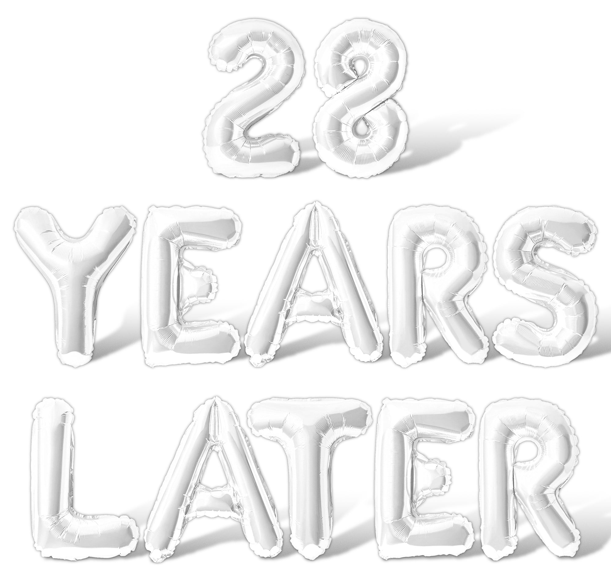 Letter Balloons - 28 YEARS LATER 16" Inch Alphabet Letters Foil Mylar ...
