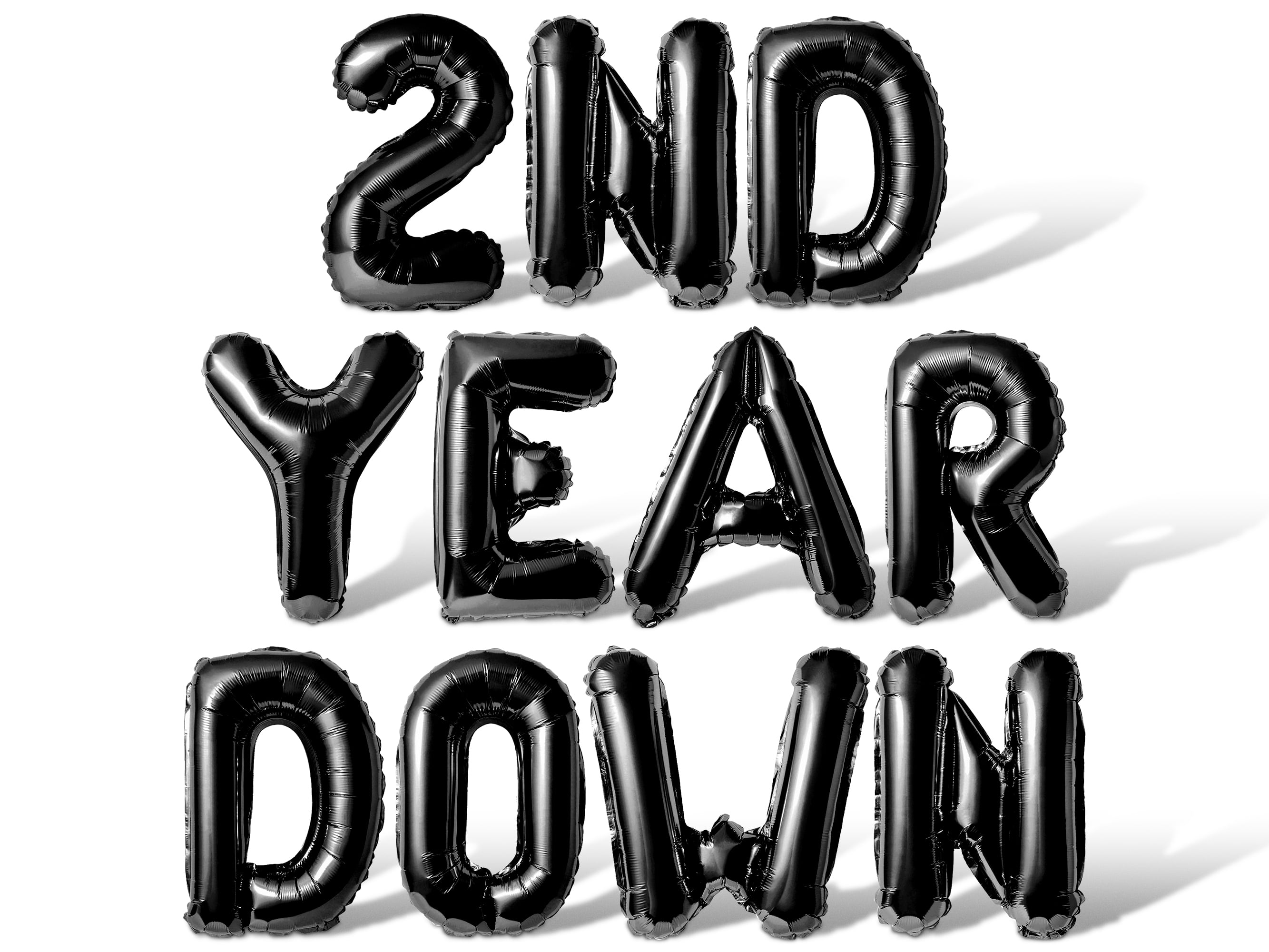 Letter Balloons - 2ND YEAR DOWN 16" Inch Alphabet Letters Foil Mylar ...