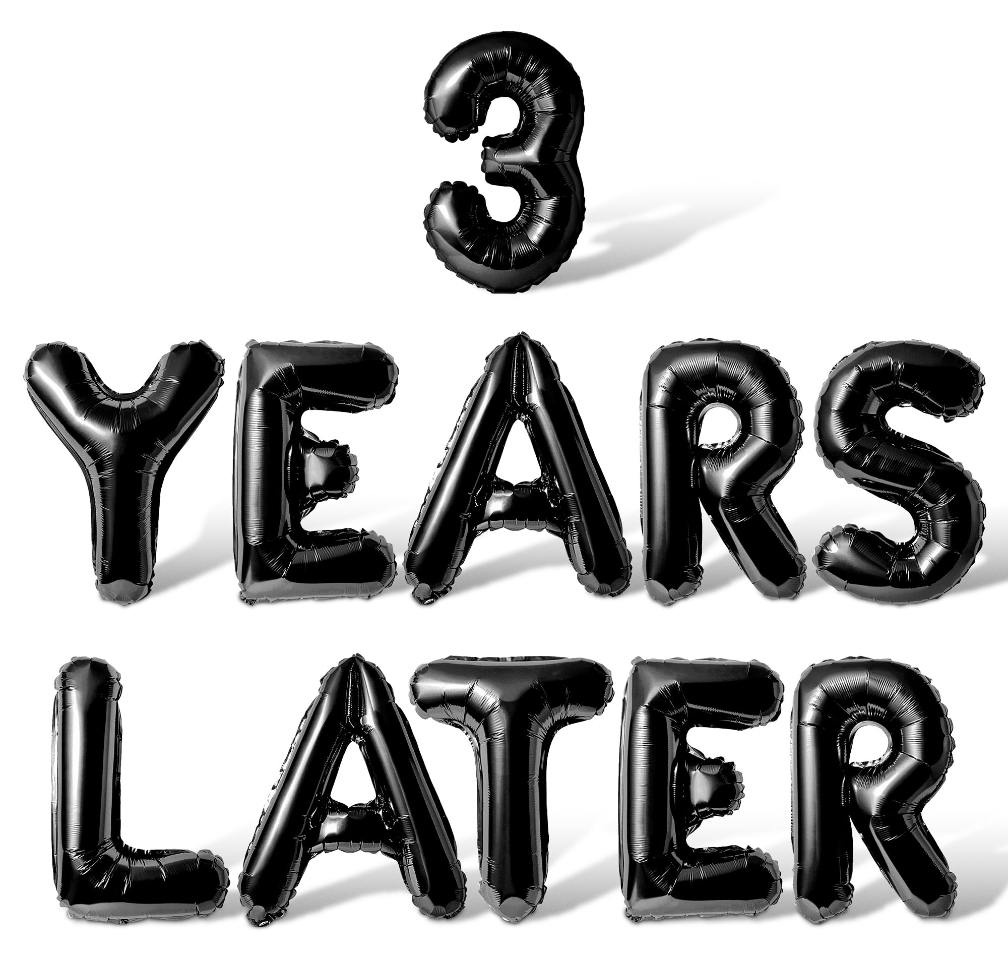 Letter Balloons - 3 YEARS LATER 16" Inch Alphabet Letters Foil Mylar ...