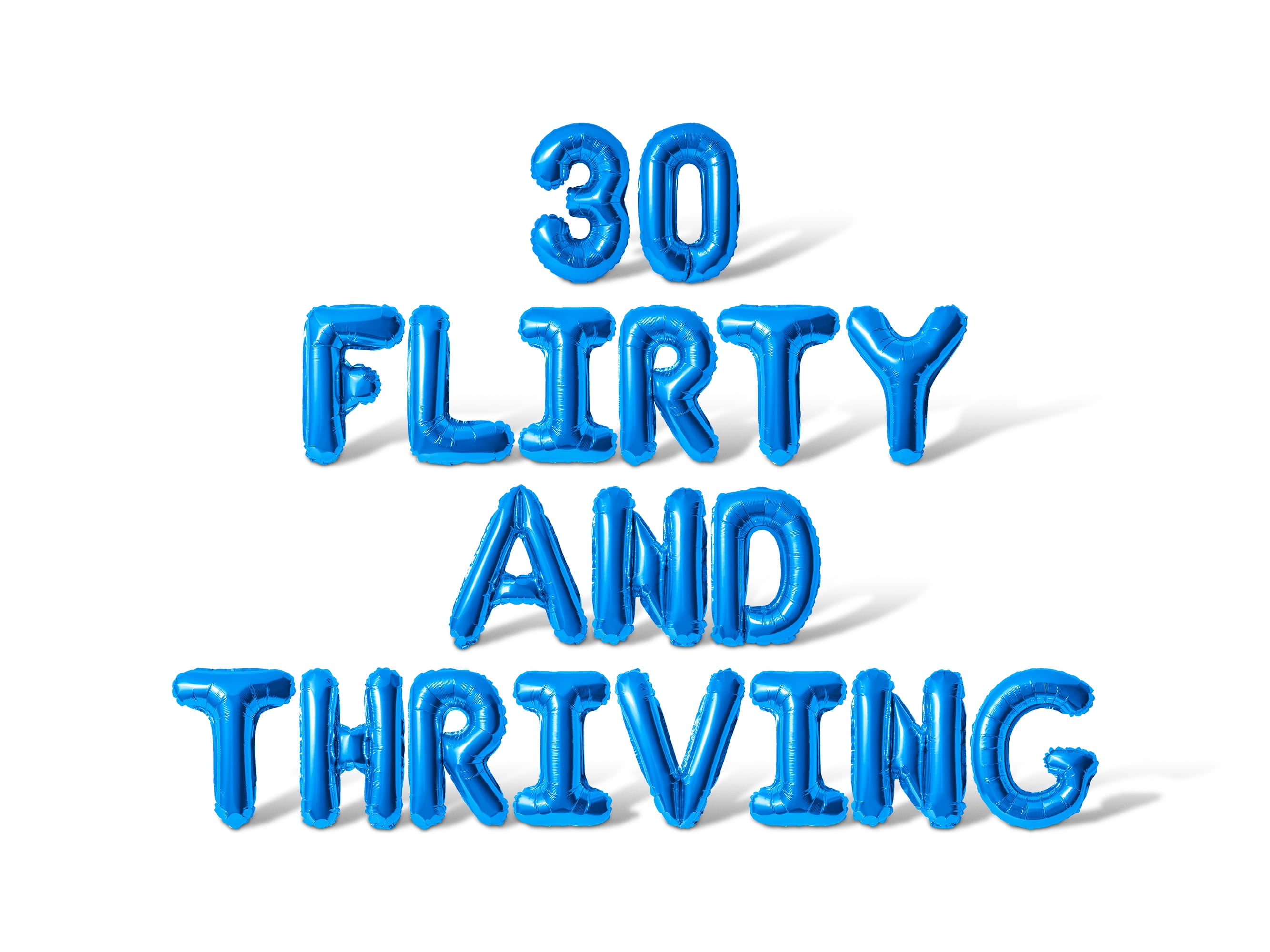 Letter Balloons - 30 FLIRTY AND THRIVING 16" Inch Alphabet Letters Foil ...