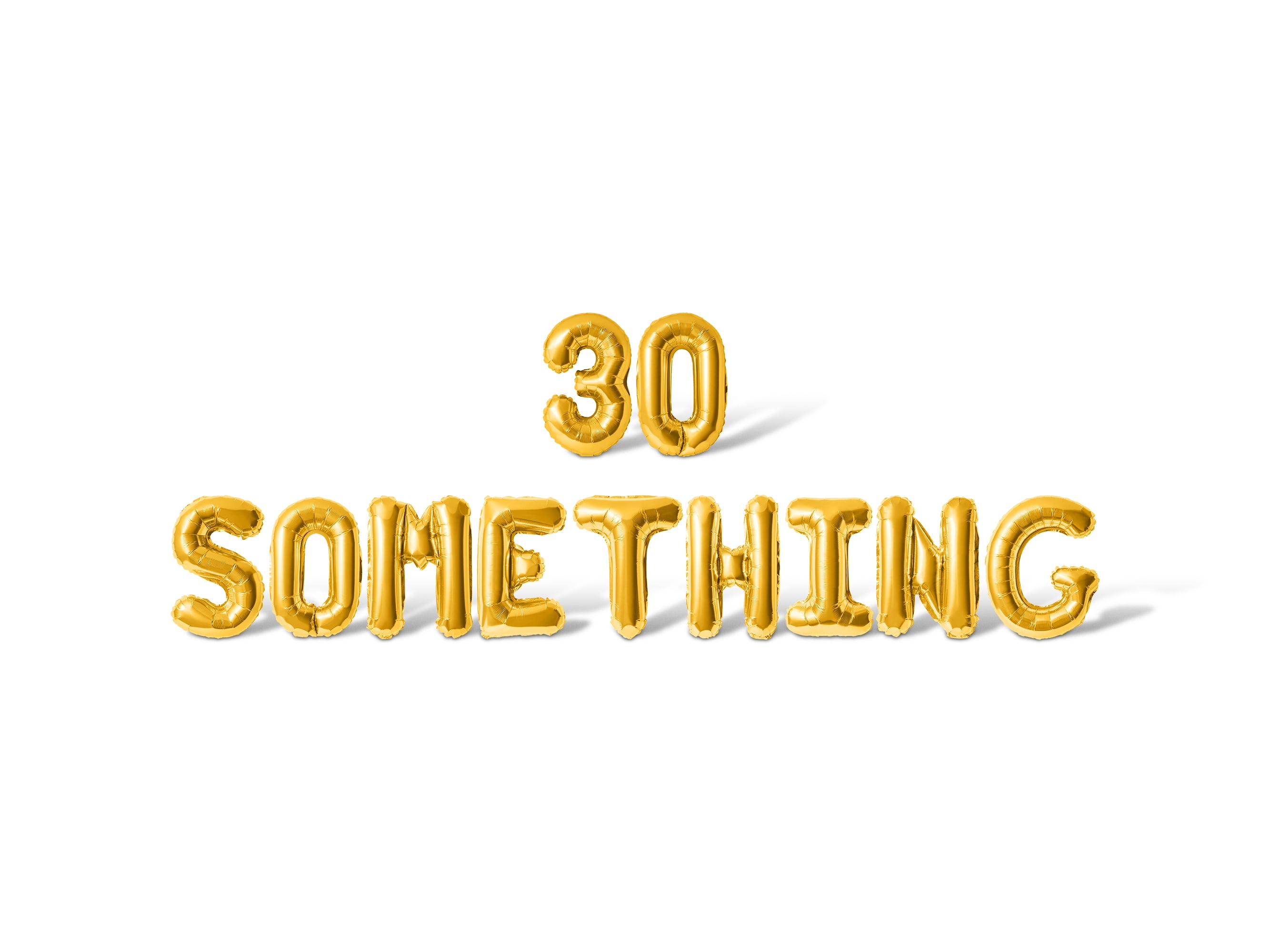 Letter Balloons - 30 SOMETHING 16" Inch Alphabet Letters Foil Mylar ...