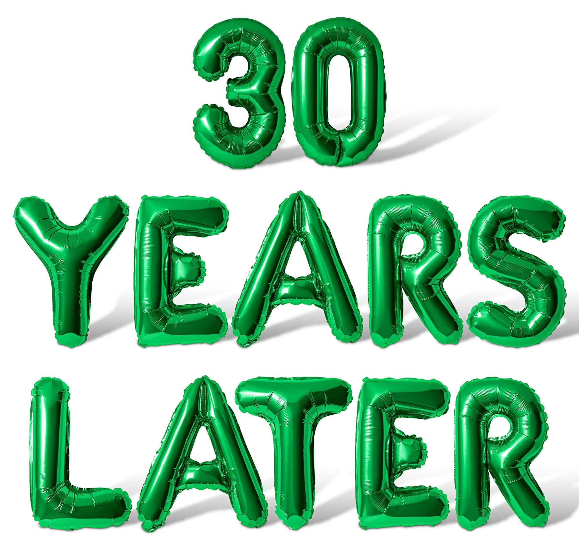Letter Balloons - 30 YEARS LATER 16" Inch Alphabet Letters Foil Mylar ...
