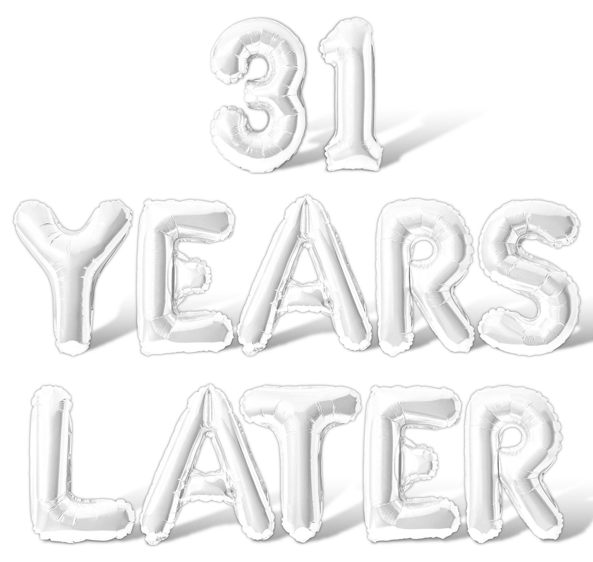 Letter Balloons - 31 YEARS LATER 16" Inch Alphabet Letters Foil Mylar ...