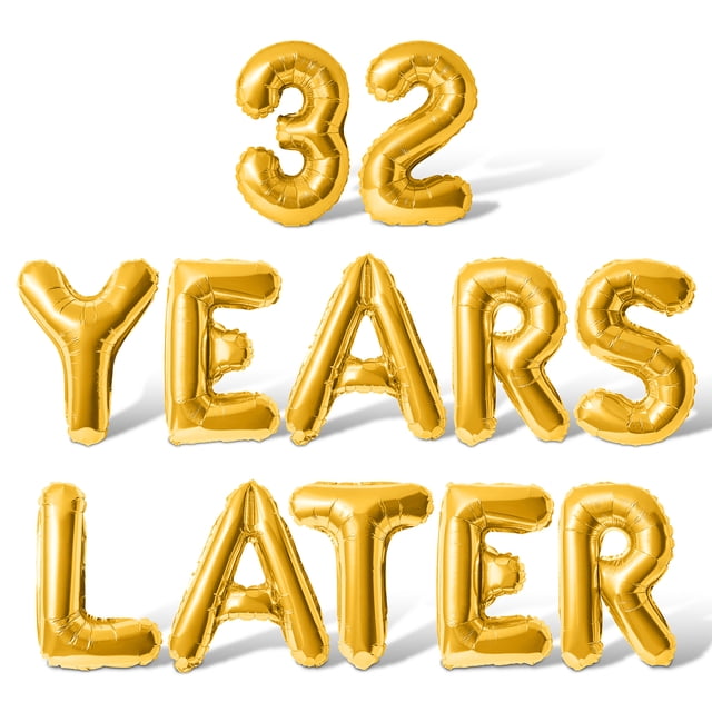 Letter Balloons - 32 YEARS LATER 16" Inch Alphabet Letters Foil Mylar ...