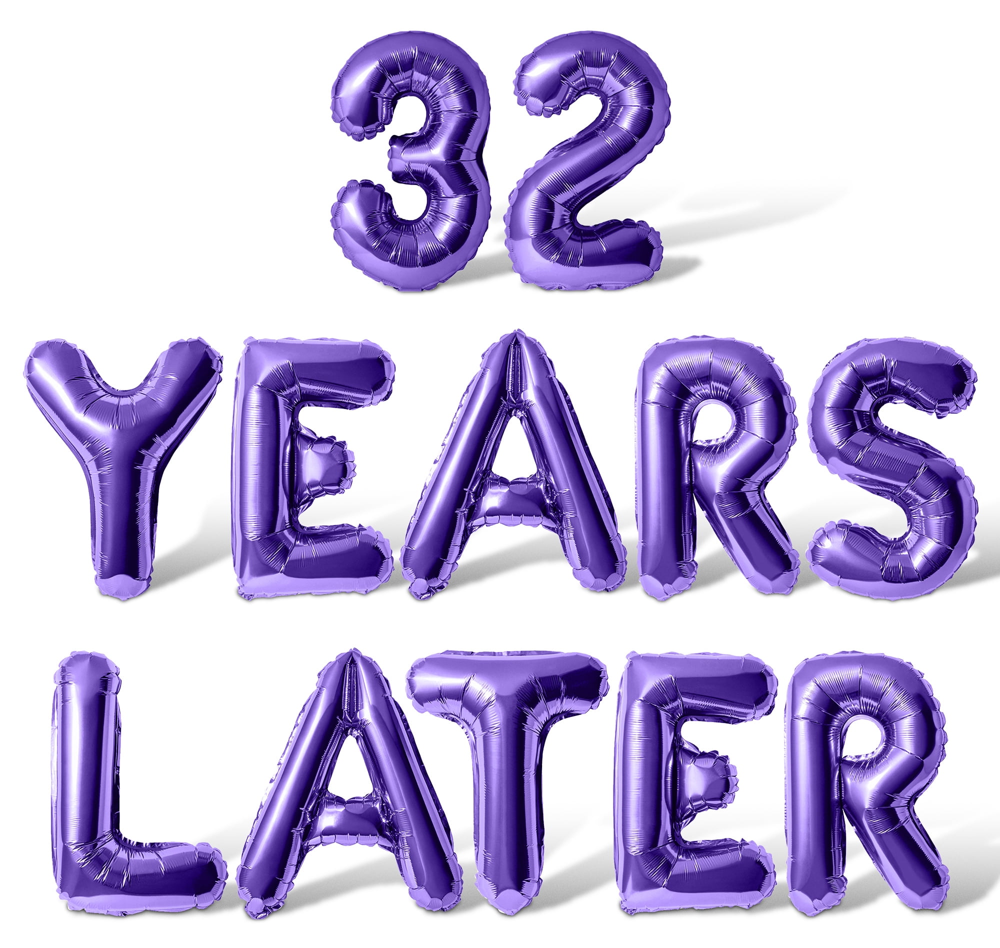 Letter Balloons - 32 YEARS LATER 16" Inch Alphabet Letters Foil Mylar ...