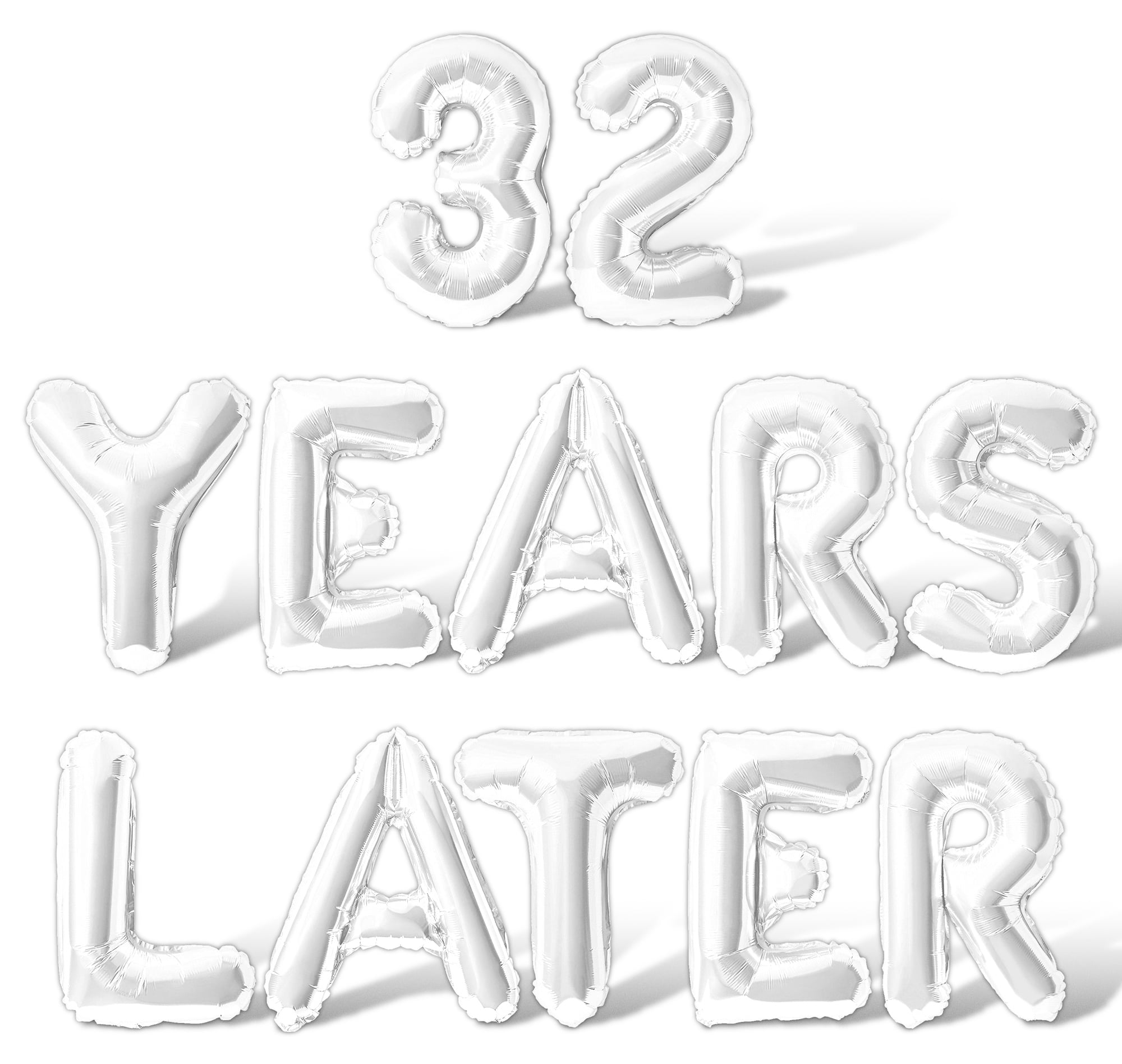 Letter Balloons - 32 YEARS LATER 16" Inch Alphabet Letters Foil Mylar ...