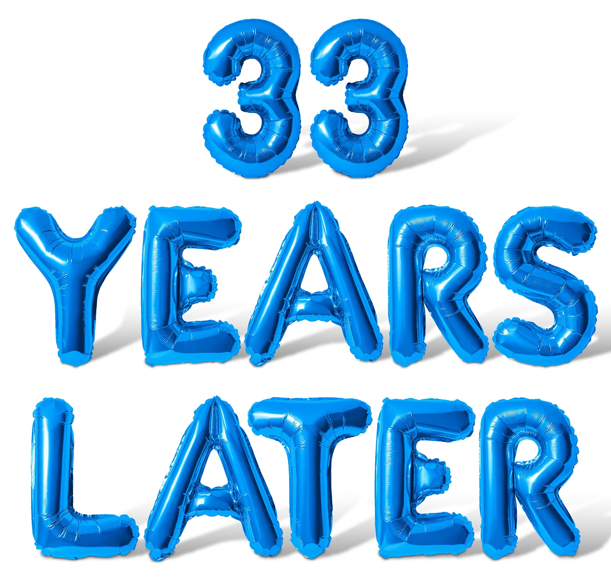 Letter Balloons - 33 YEARS LATER 16" Inch Alphabet Letters Foil Mylar ...