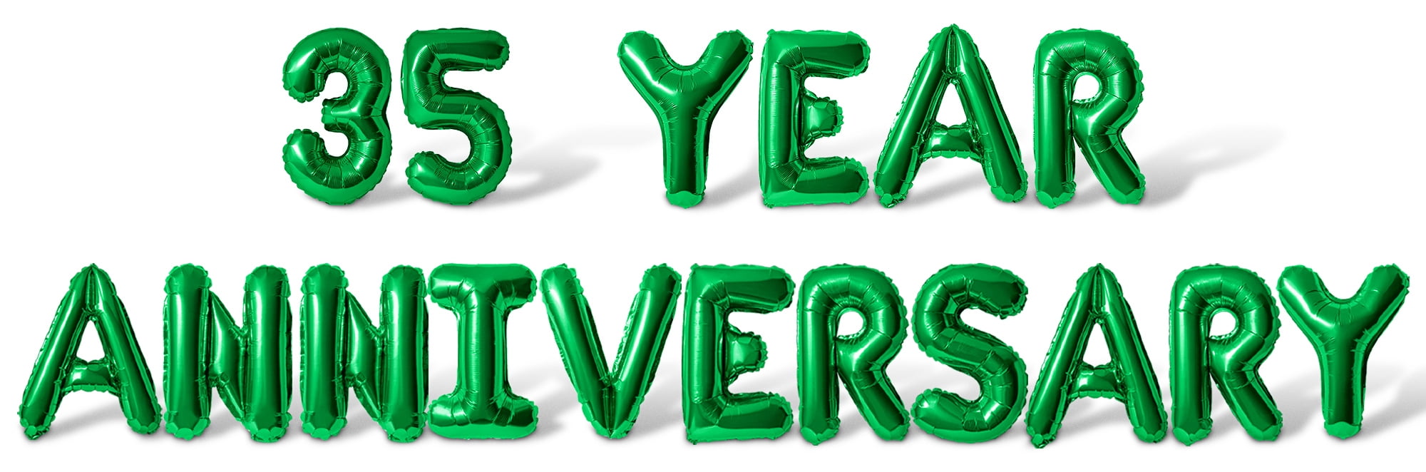Letter Balloons - 35 YEAR ANNIVERSARY 16" Inch Alphabet Letters Foil ...
