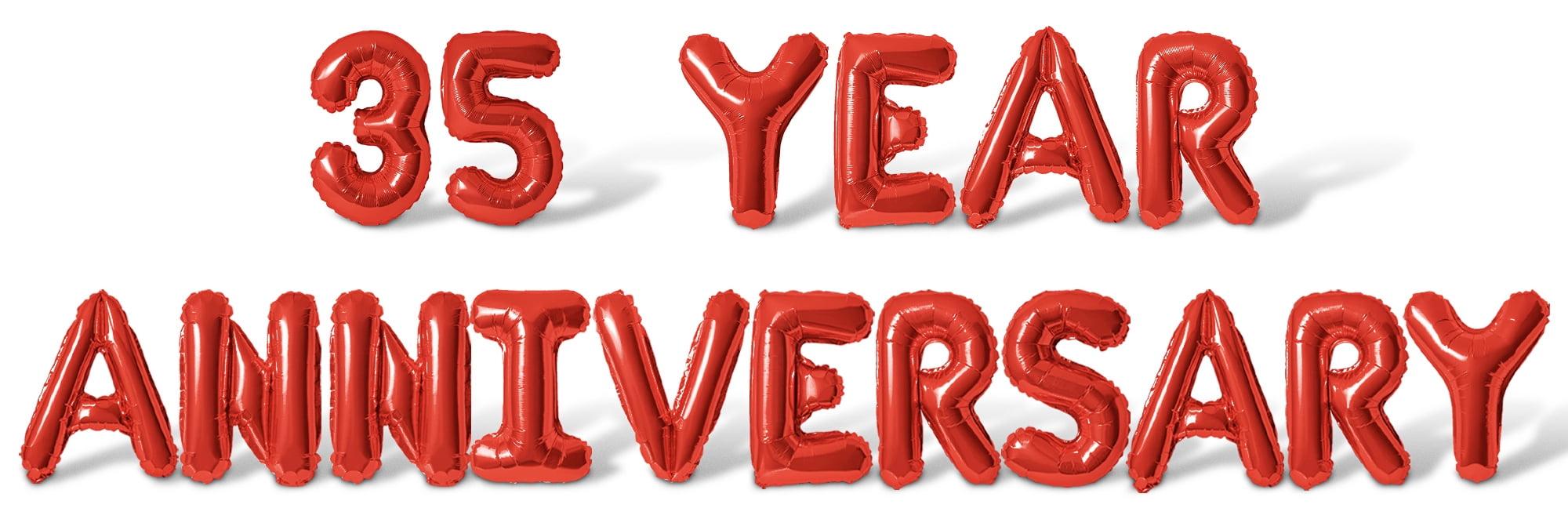 Letter Balloons - 35 YEAR ANNIVERSARY 16" Inch Alphabet Letters Foil ...