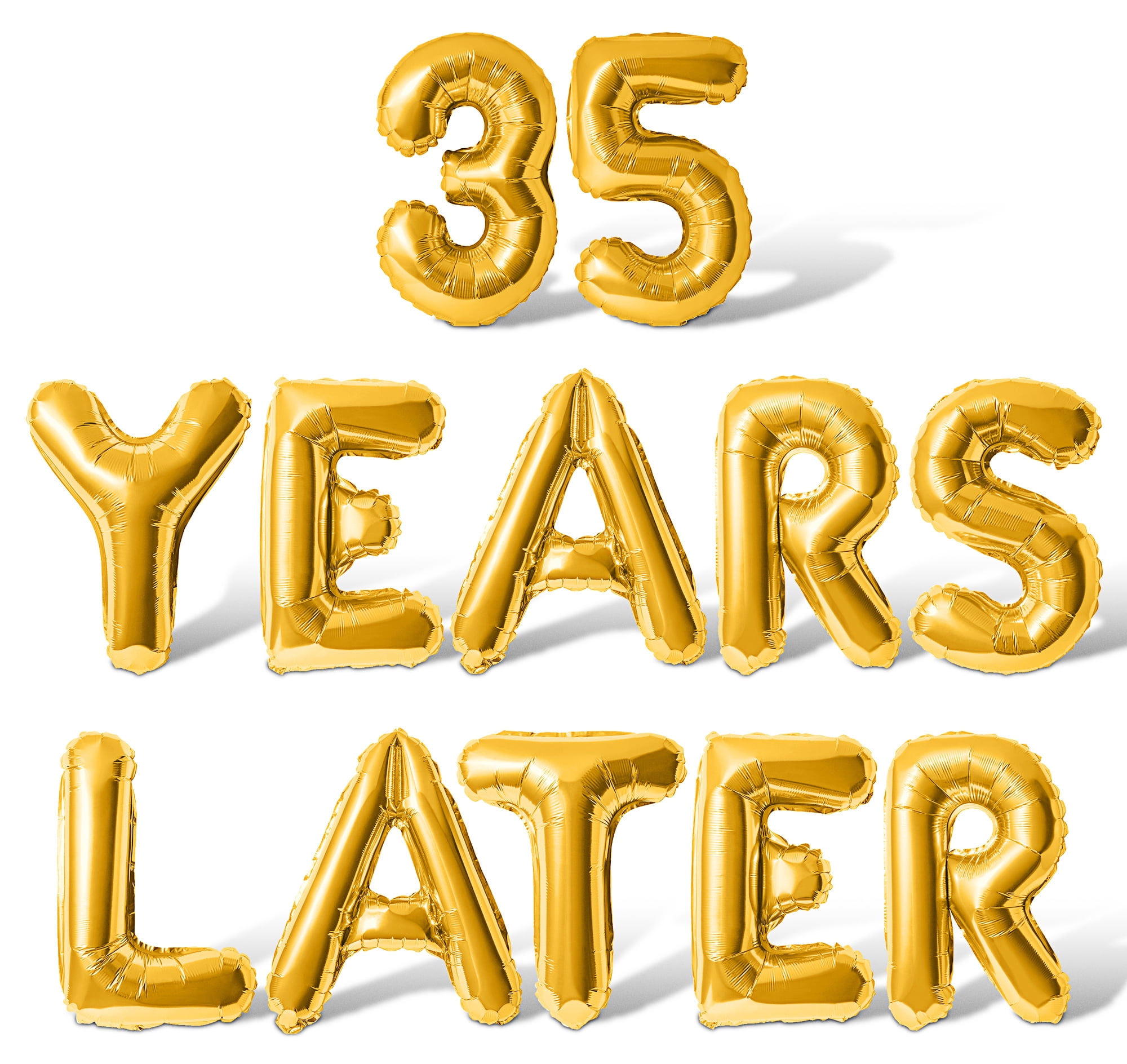 Letter Balloons - 35 YEARS LATER 16" Inch Alphabet Letters Foil Mylar ...