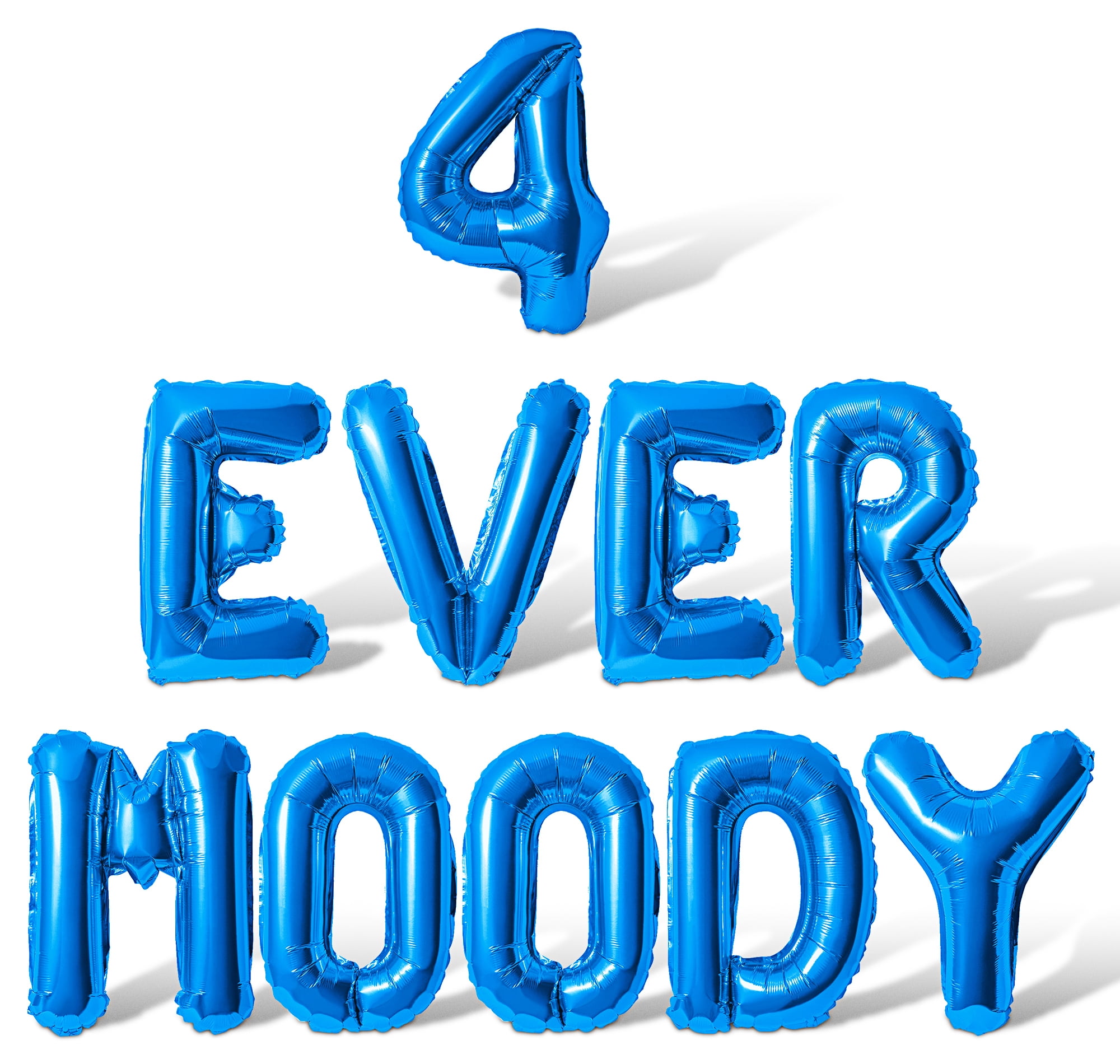 Letter Balloons - 4 EVER MOODY 16" Inch Alphabet Letters Foil Mylar ...