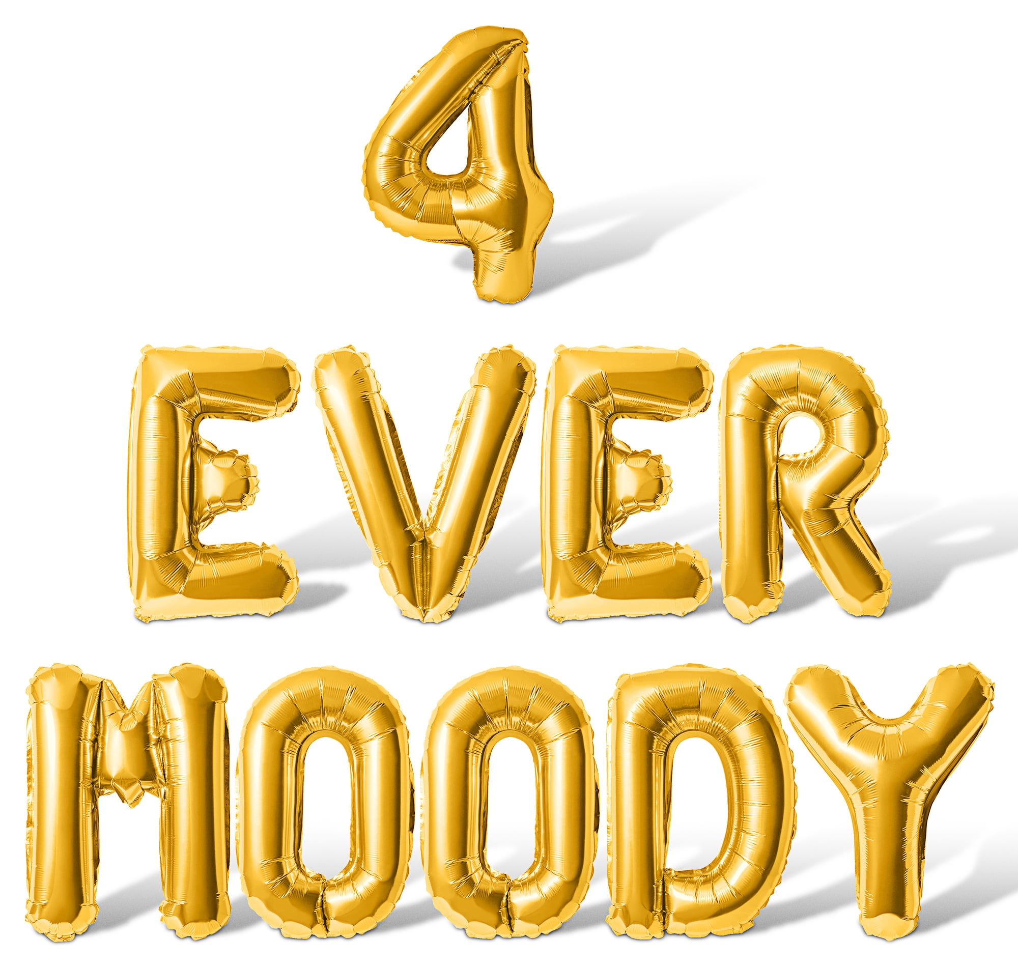 Letter Balloons - 4 EVER MOODY 16" Inch Alphabet Letters Foil Mylar ...