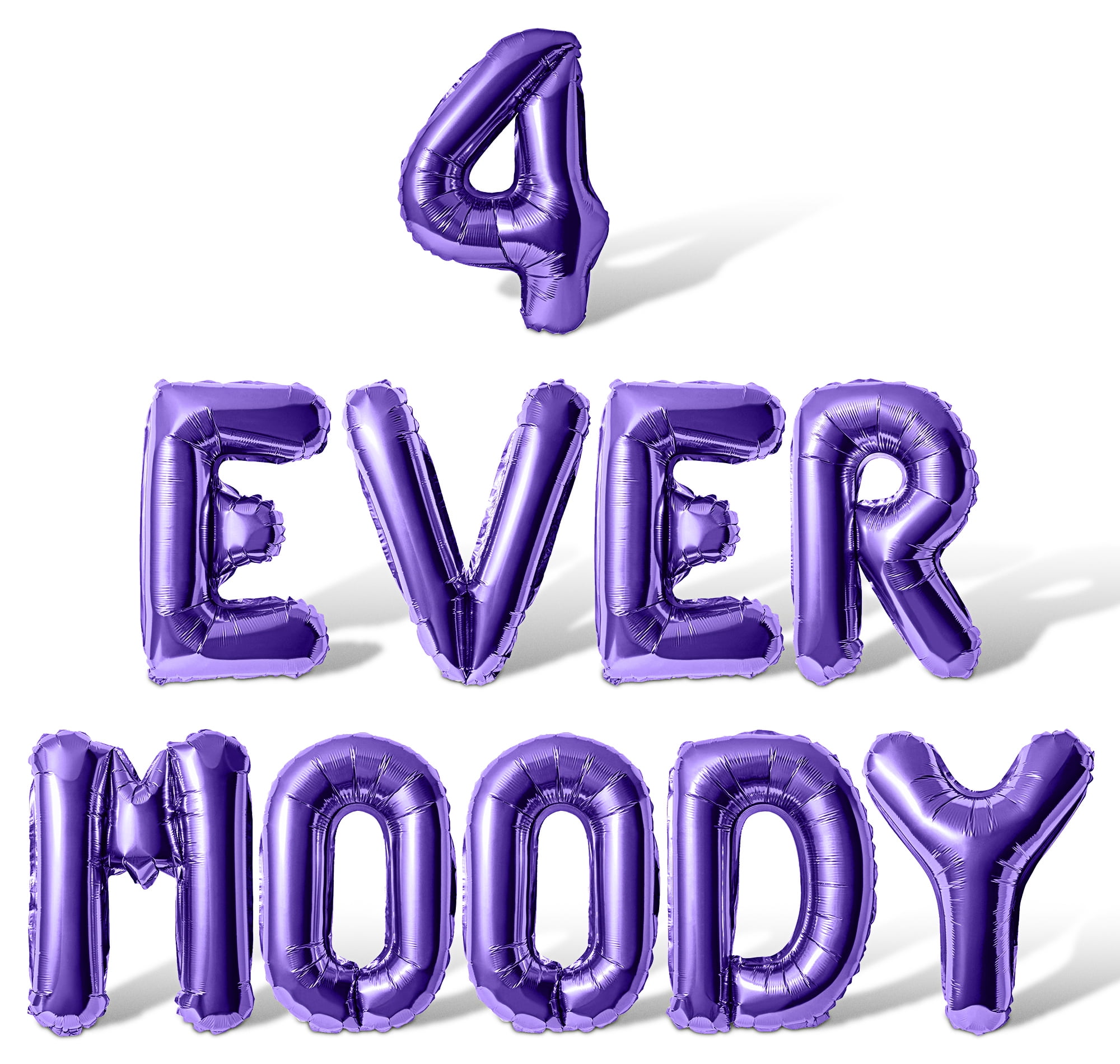 Letter Balloons - 4 EVER MOODY 16" Inch Alphabet Letters Foil Mylar ...