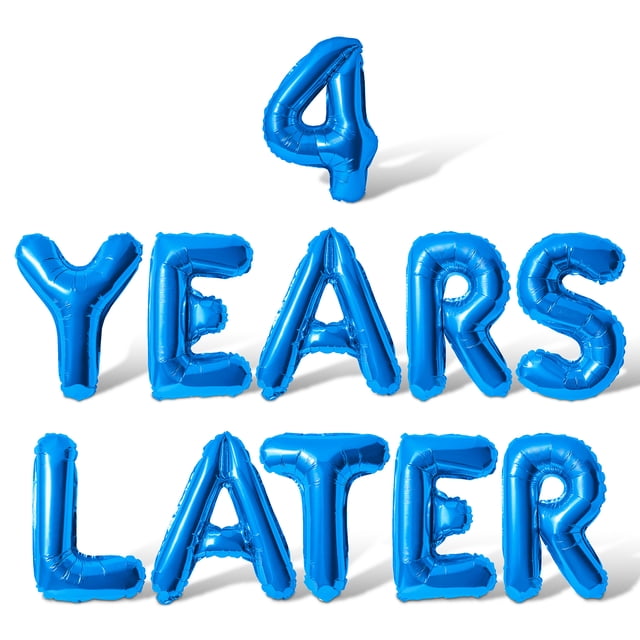 Letter Balloons - 4 YEARS LATER 16" Inch Alphabet Letters Foil Mylar ...