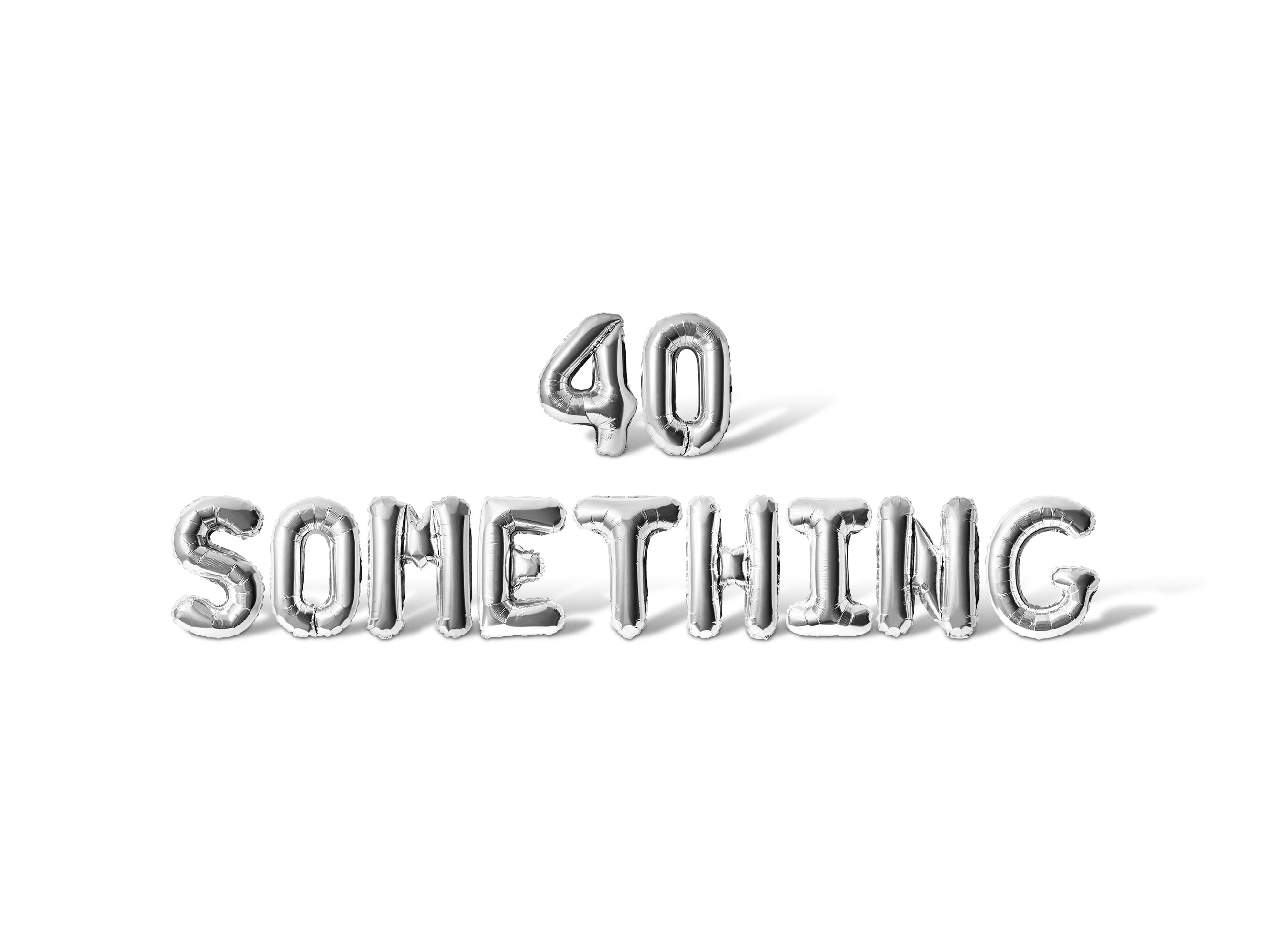 Letter Balloons - 40 SOMETHING 16" Inch Alphabet Letters Foil Mylar ...