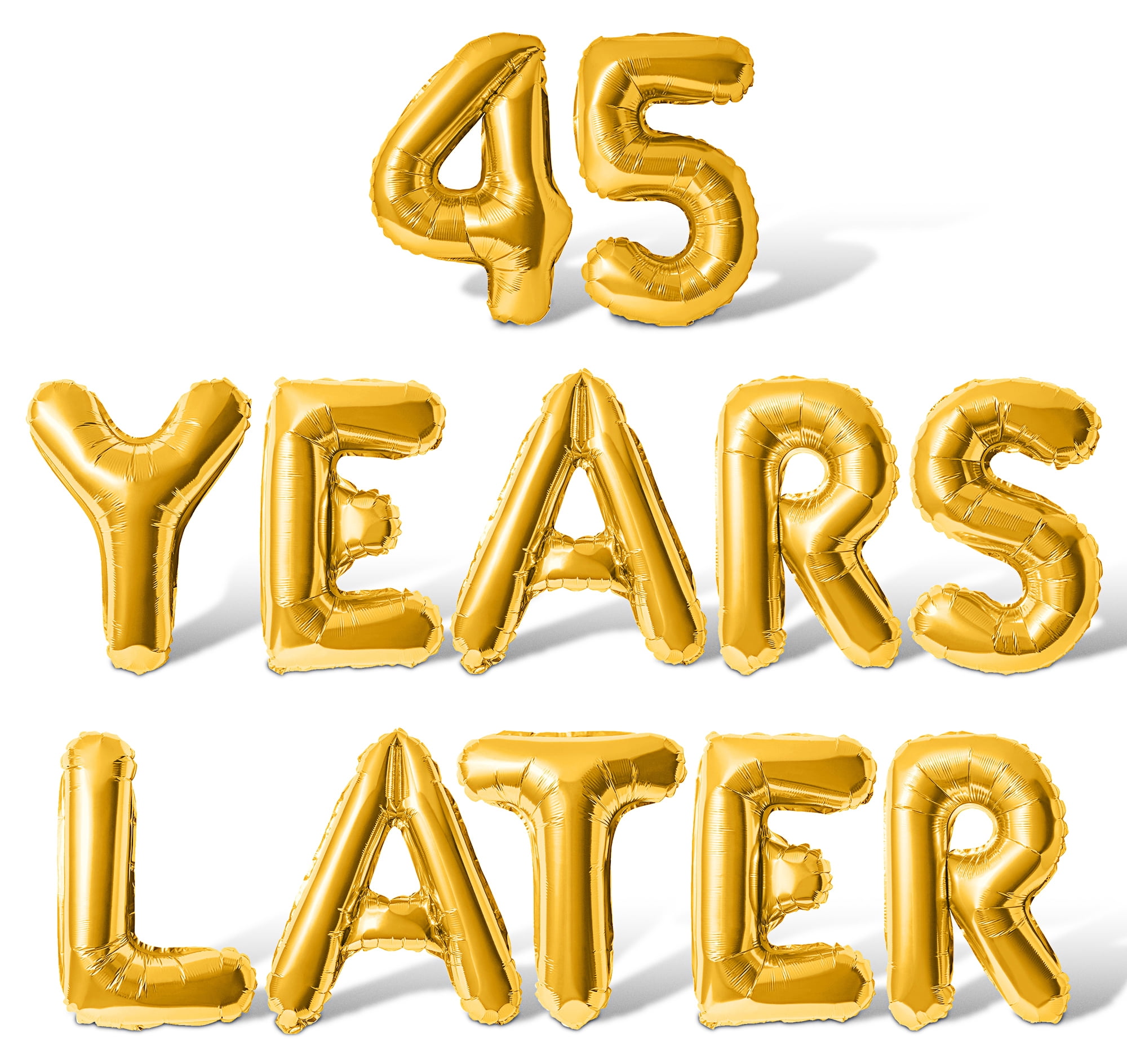 Letter Balloons - 45 YEARS LATER 16" Inch Alphabet Letters Foil Mylar ...