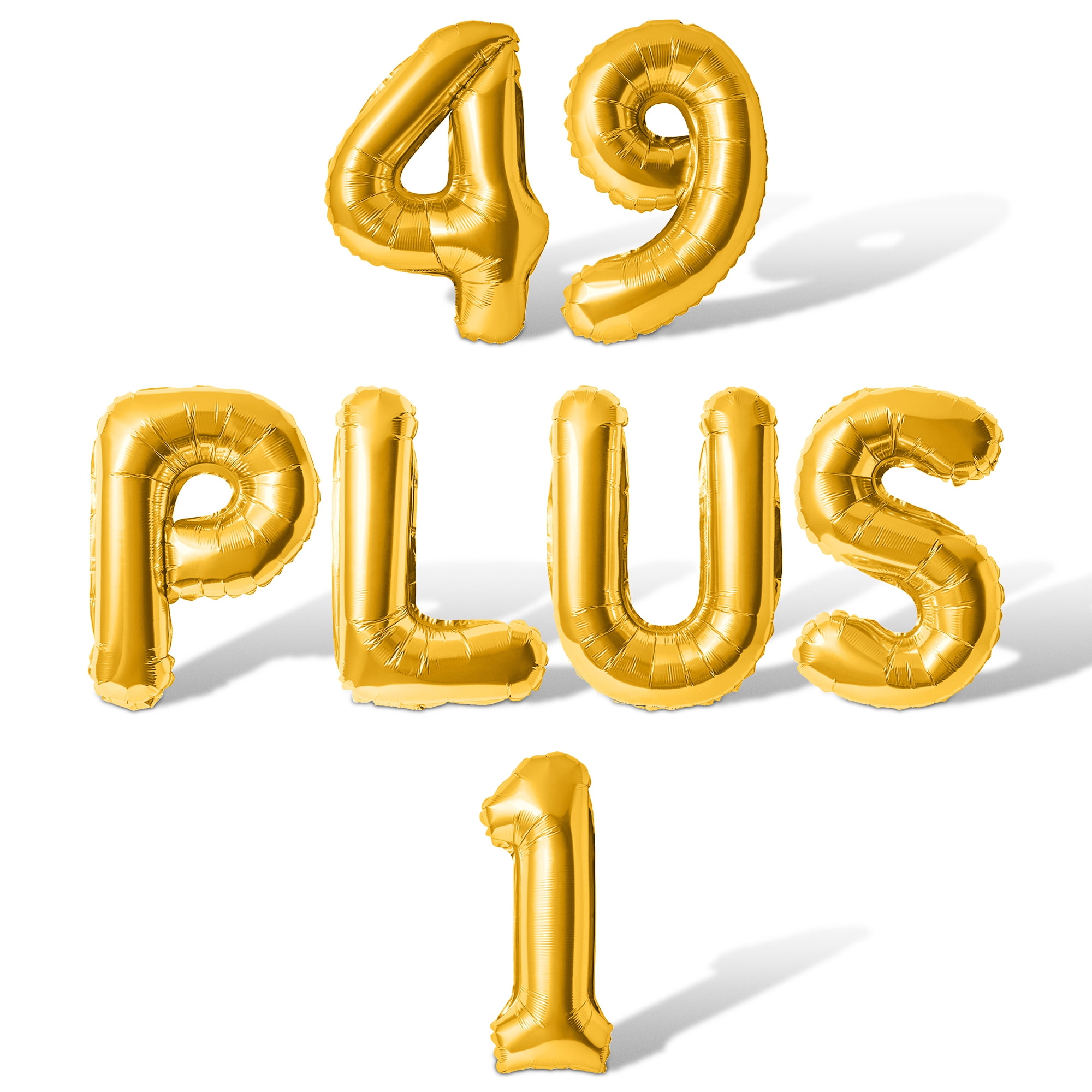 Letter Balloons - 49 PLUS 1 16" Inch Alphabet Letters Foil Mylar ...