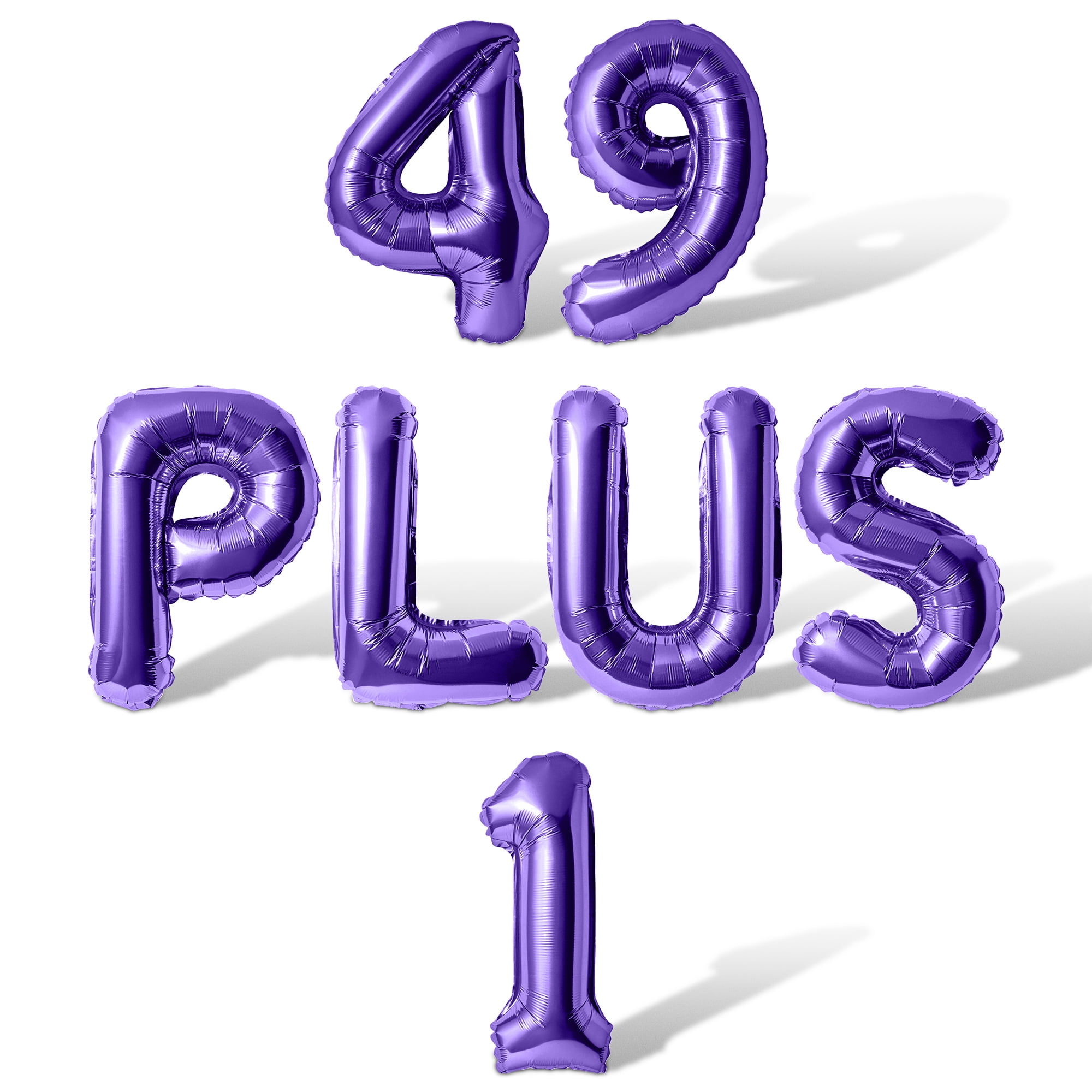Letter Balloons - 49 PLUS 1 16" Inch Alphabet Letters Foil Mylar ...